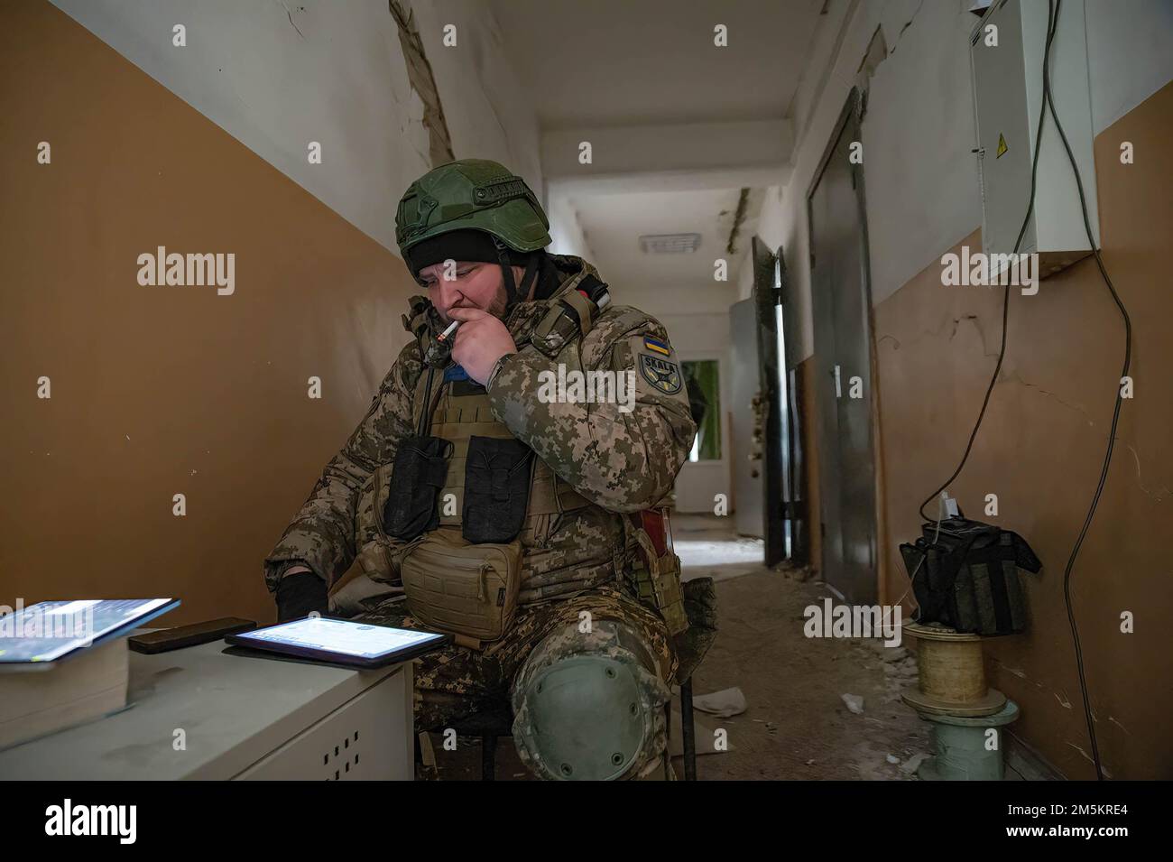 Drone operator Duke, watches as artillery strikes hit Russian positions ...