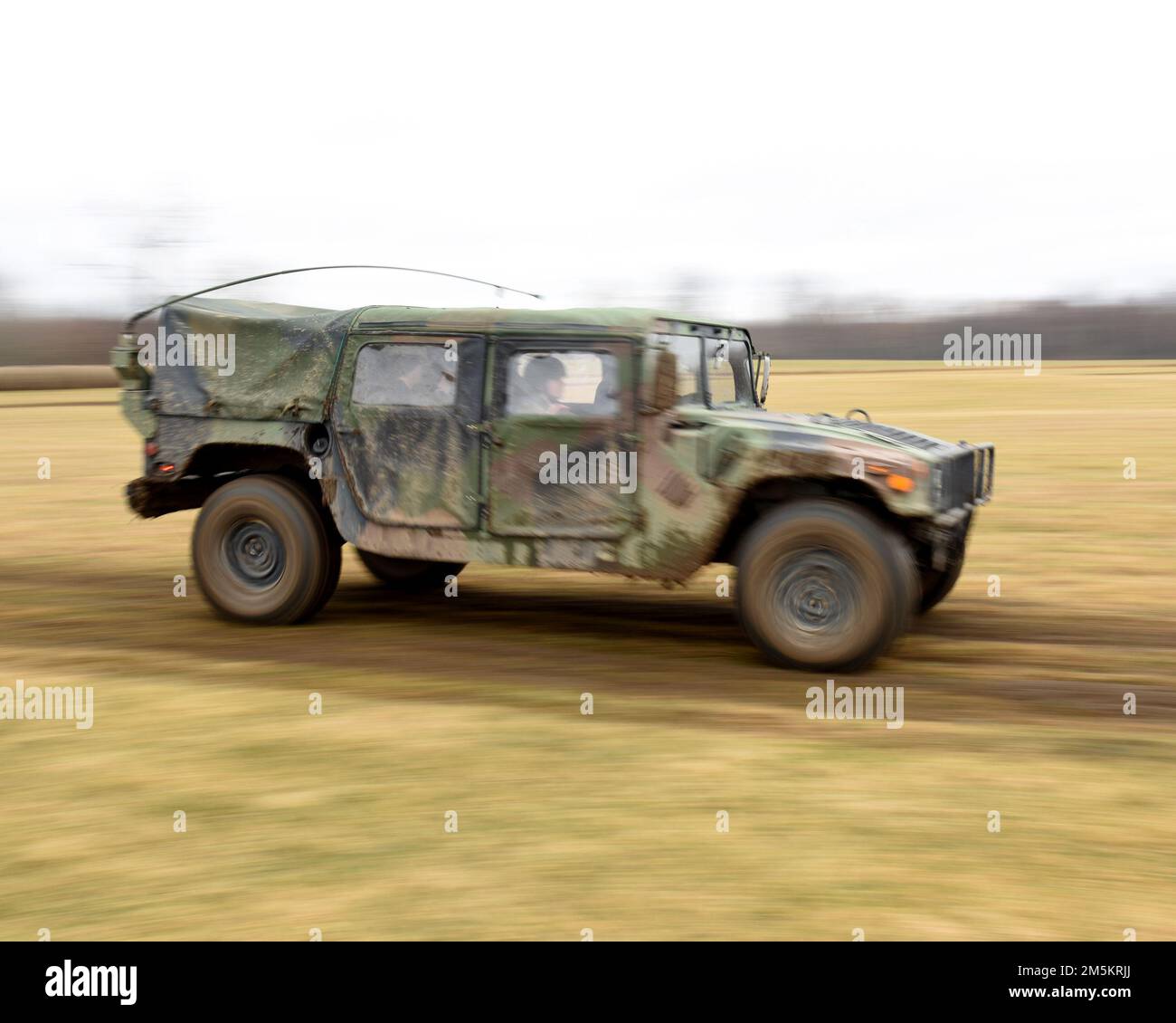 A Michigan Army National Guard Humvee is used to give demonstration ...