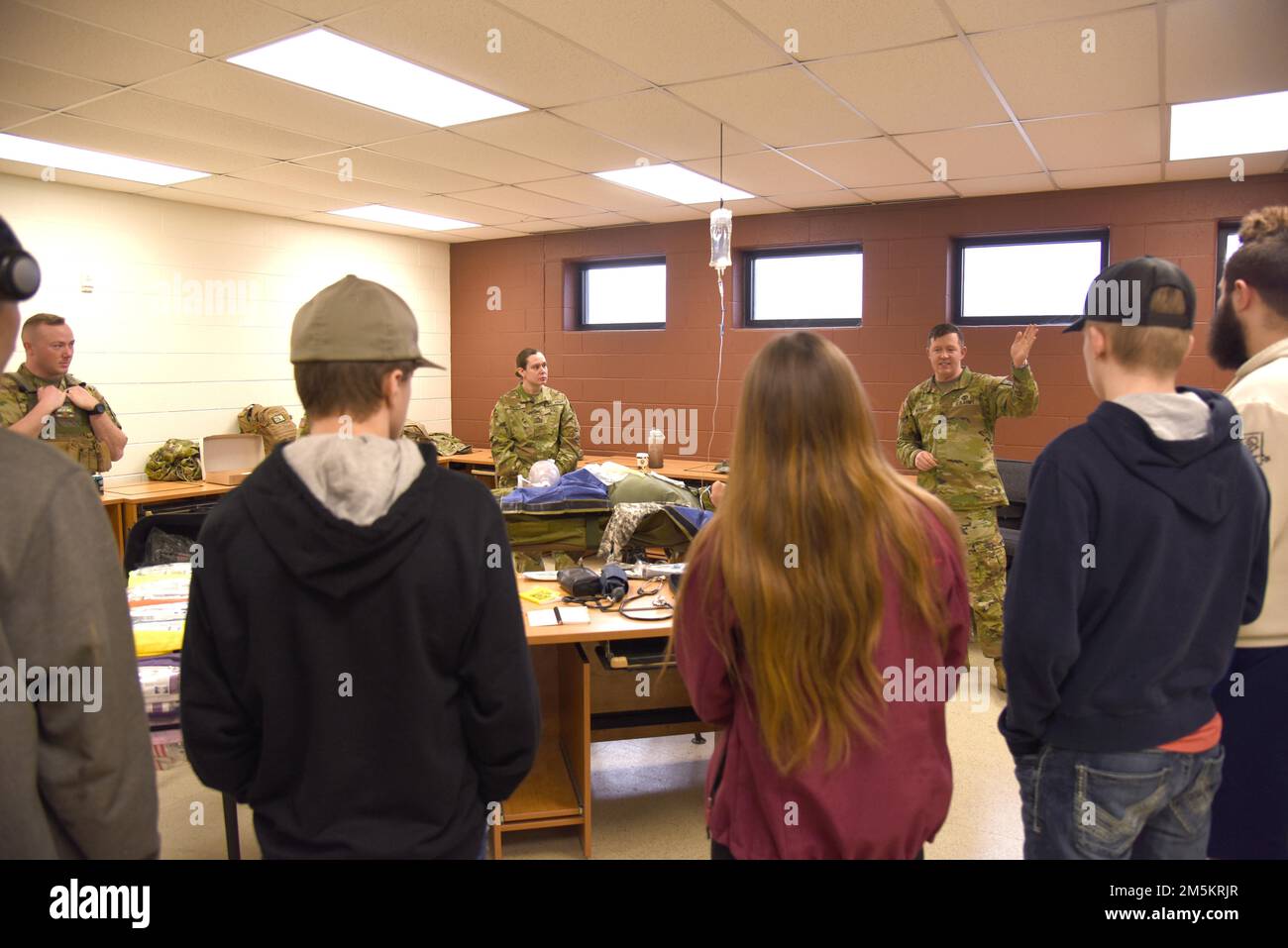 Combat medics with the Michigan Army National Guard discuss their core ...