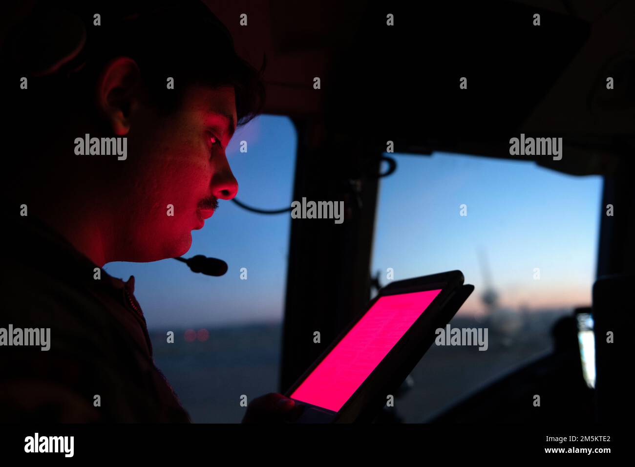 U.S. Air Senior Airman Christian Otero, 9th Air Refueling Squadron boom ...