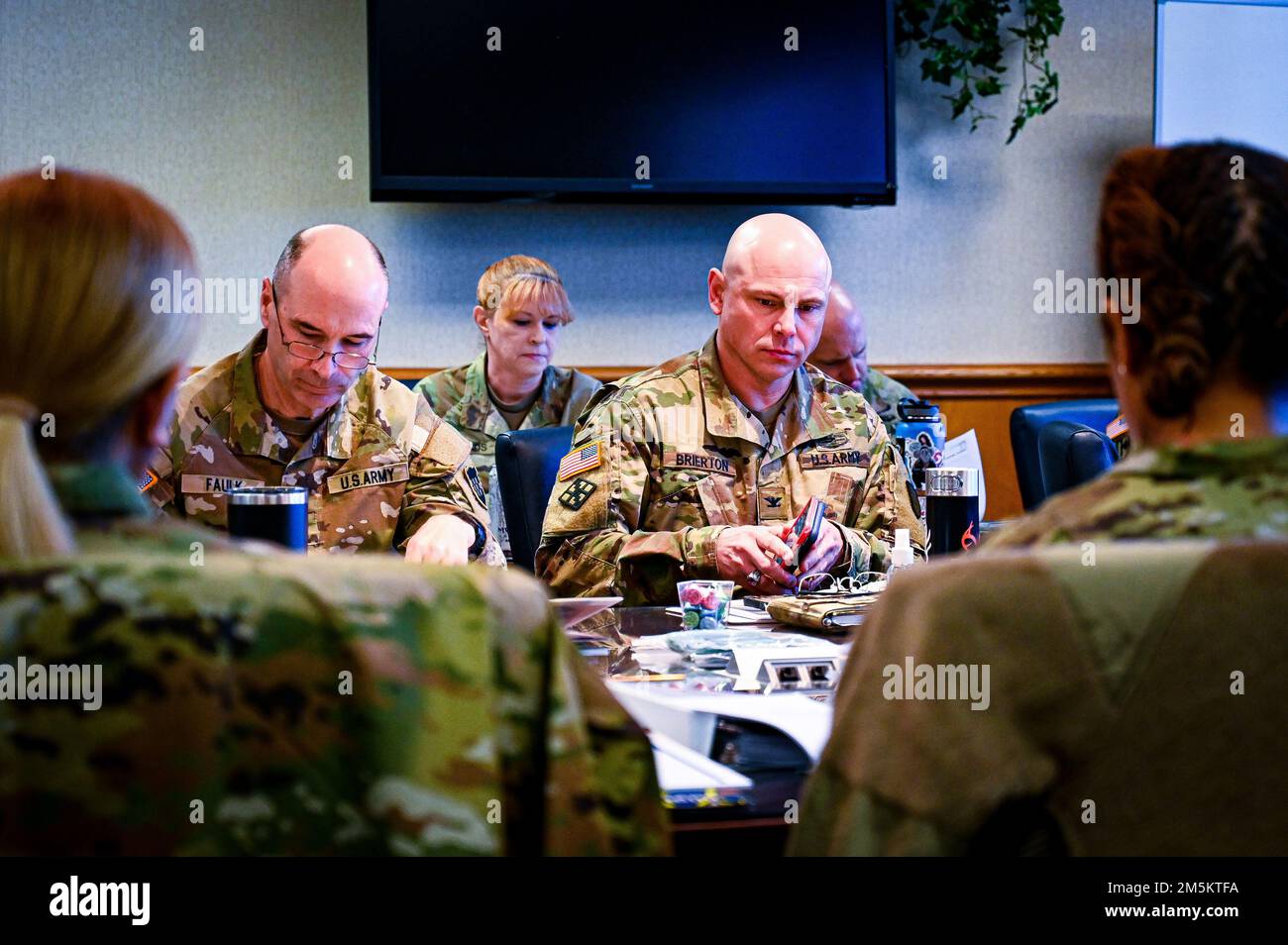 U.S. Army Col. Jon Brierton (Right), Army Support Activity Fort Dix ...