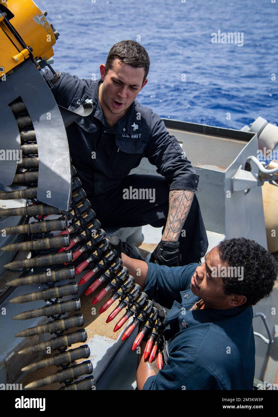 PHILIPPINE SEA (March 23, 2022) Fire Controlman 1st Class Damian ...