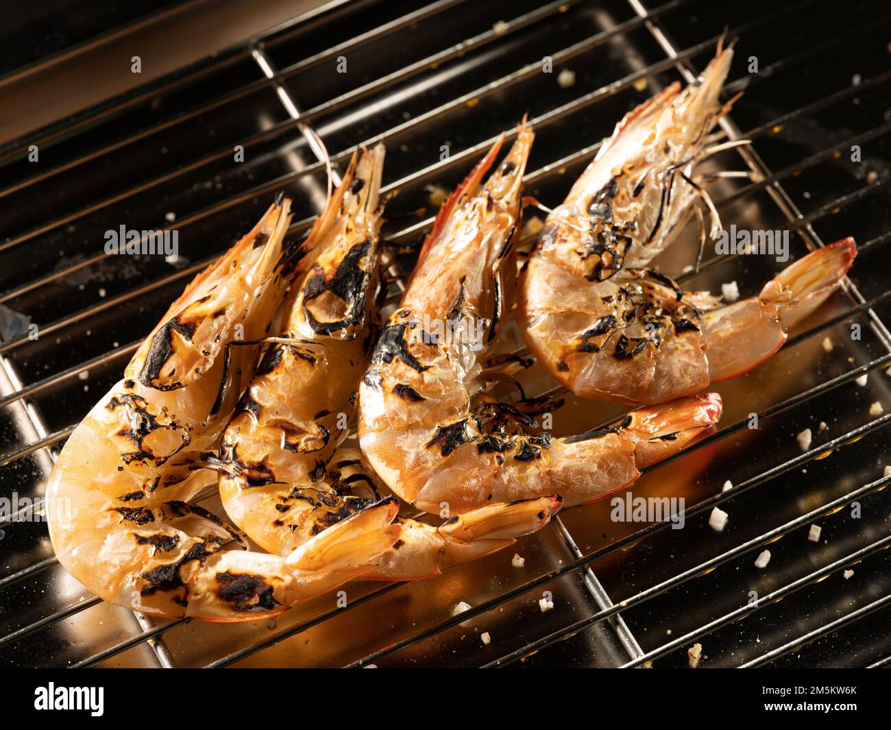 grilled shrimp on the grill Stock Photo - Alamy