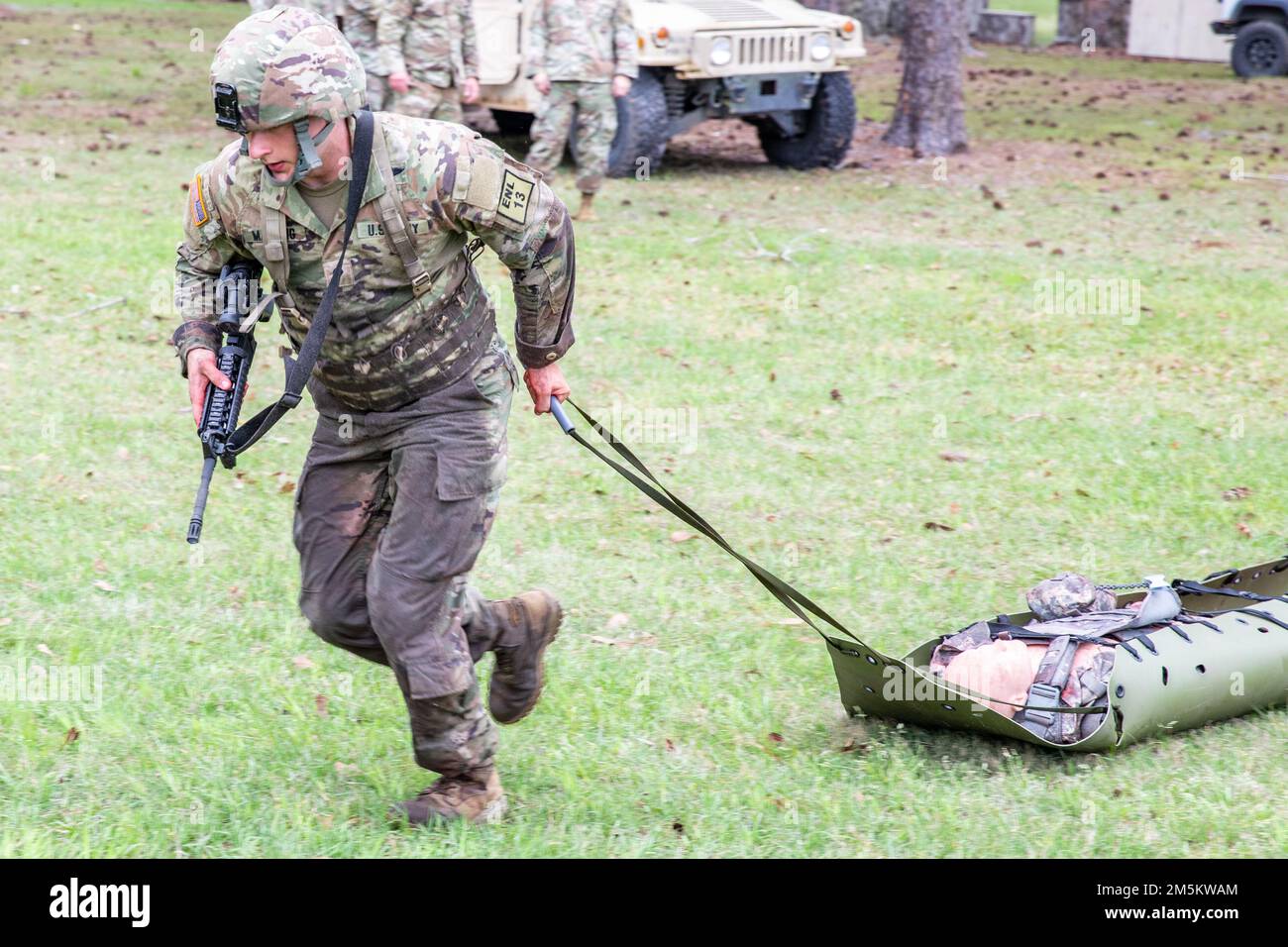U.S Army Spc. William Manning, a parachute rigger, representing the ...