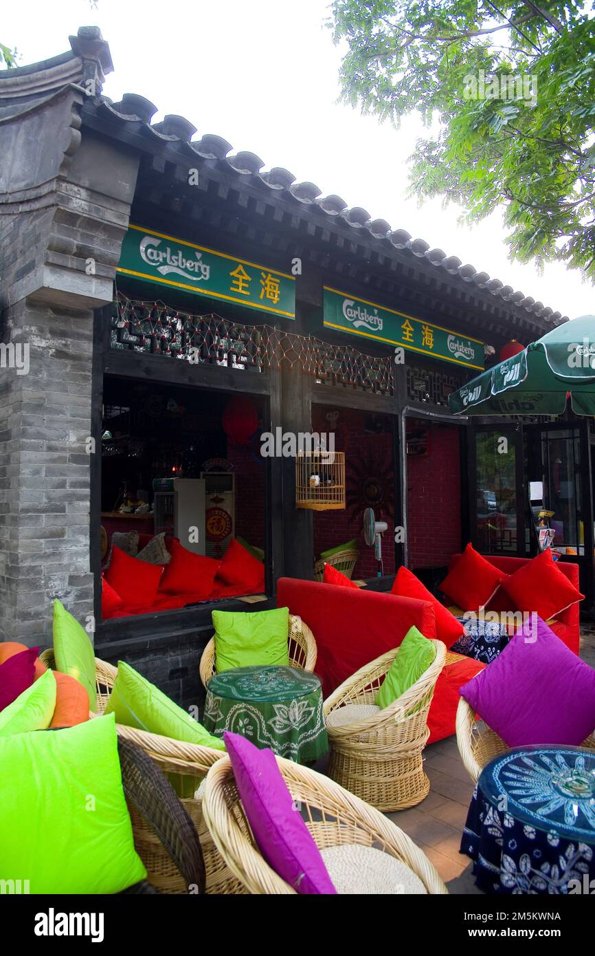 Café and Bars in Houhai District,Beijing Stock Photo - Alamy