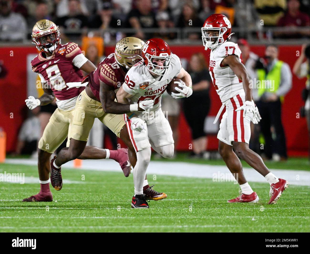 December 29 2022 Oklahoma Sooners Wide Receiver Gavin Freeman 82 Is