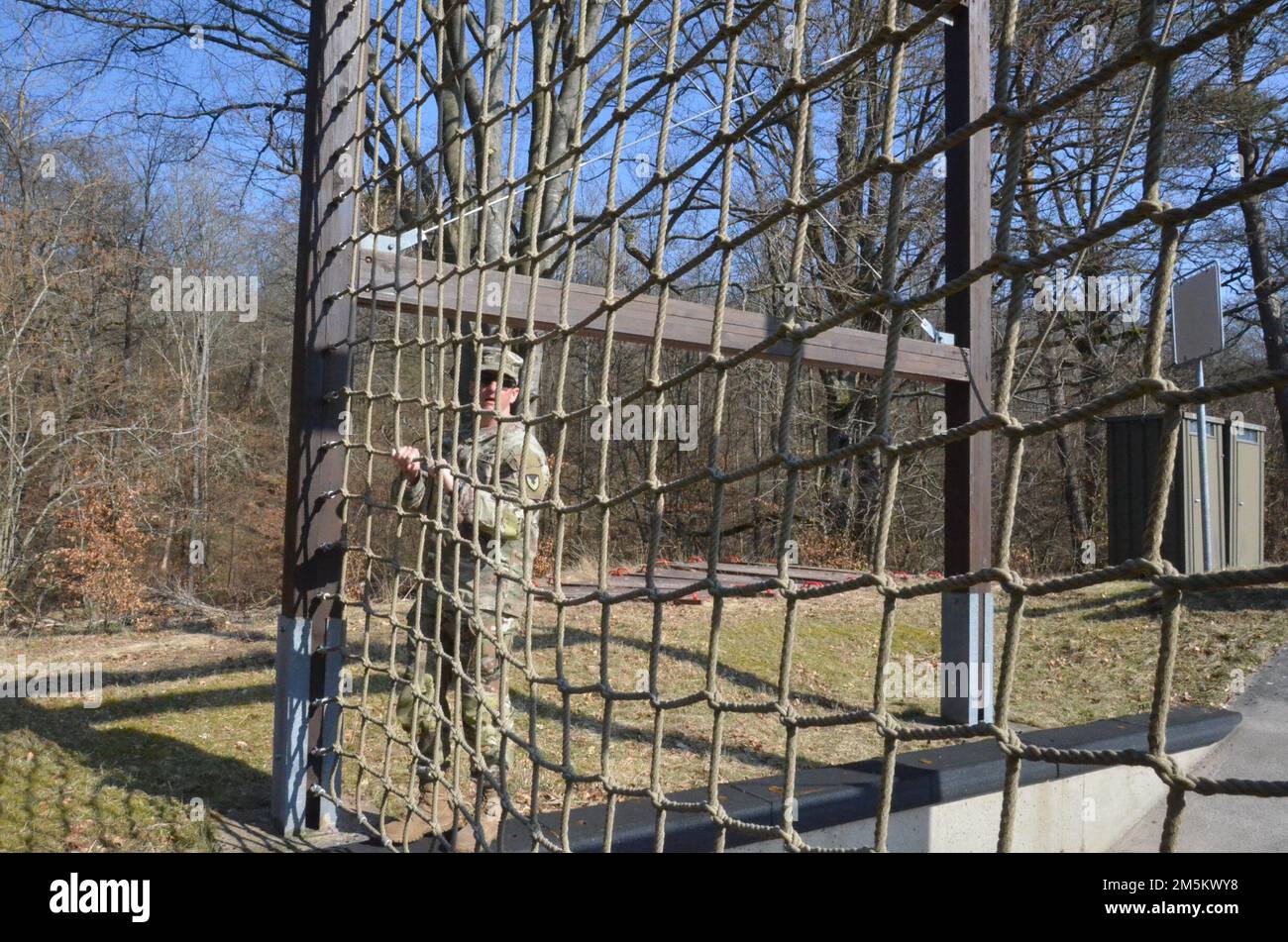 Command Sgt. Major Stephen LaRocque examines one of the potential ...