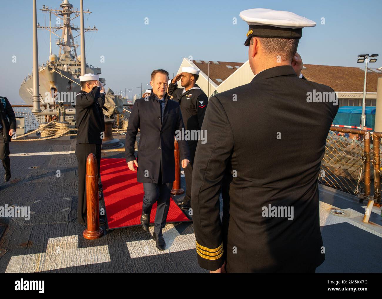 COPENHAGEN, Denmark (March 23, 2022) — Cmdr. Matthew Curnen, commanding ...