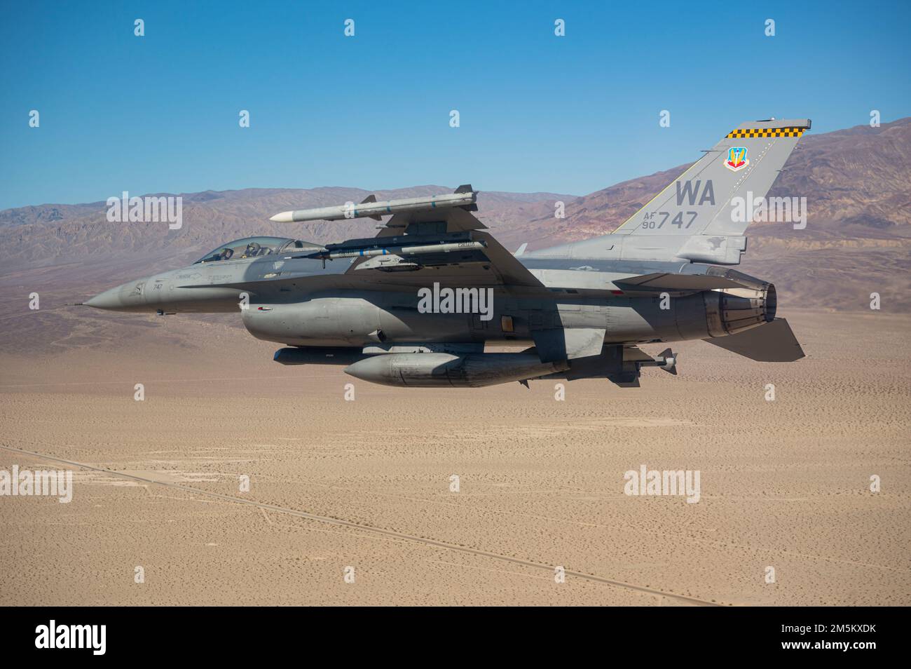 An F-16C Fighting Falcon assigned to the 64th Aggressor Squadron ...