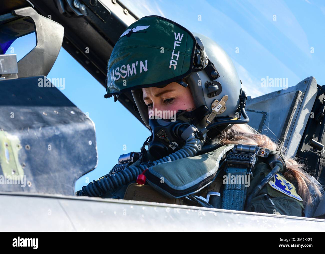 U.S. Air Force 1st Lt. Emily Kramer, 555th Fighter Squadron F-16 ...