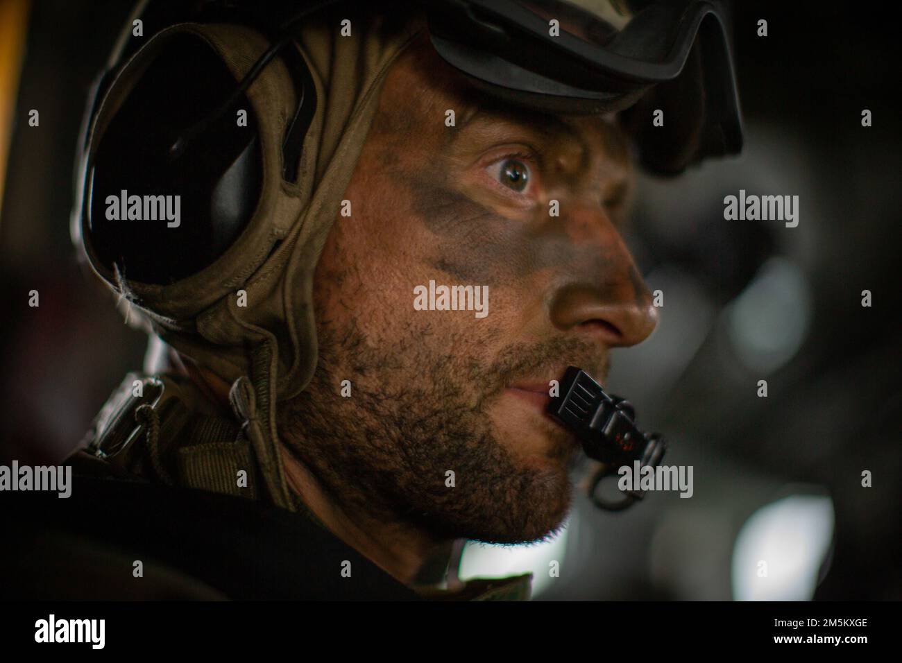 A Dutch Marine with Marine Squadron Carib, Netherlands Marine Corps ...