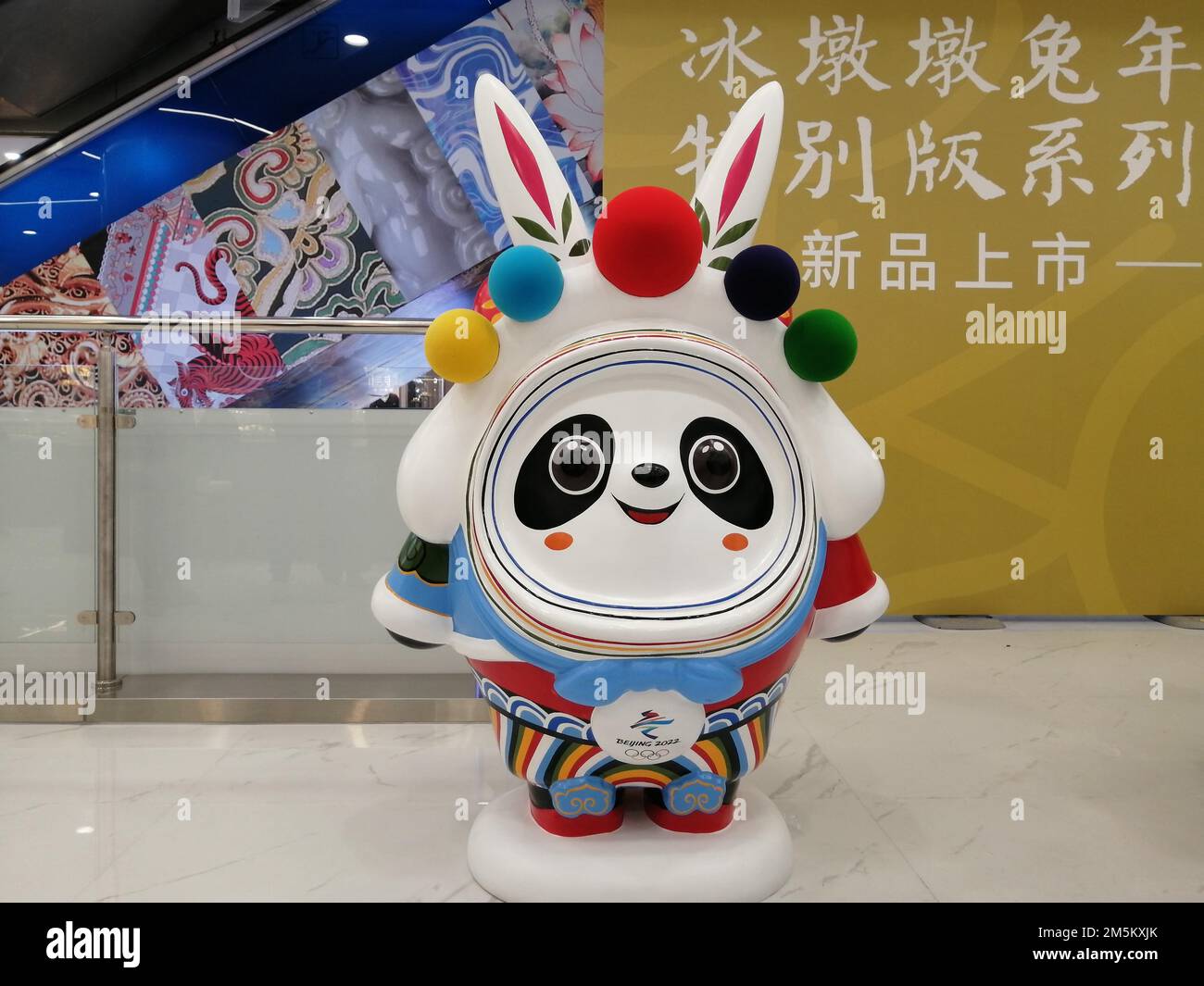 The new image of Bing Dwen Dwen, dressed as Lord Rabbit made its debut ...