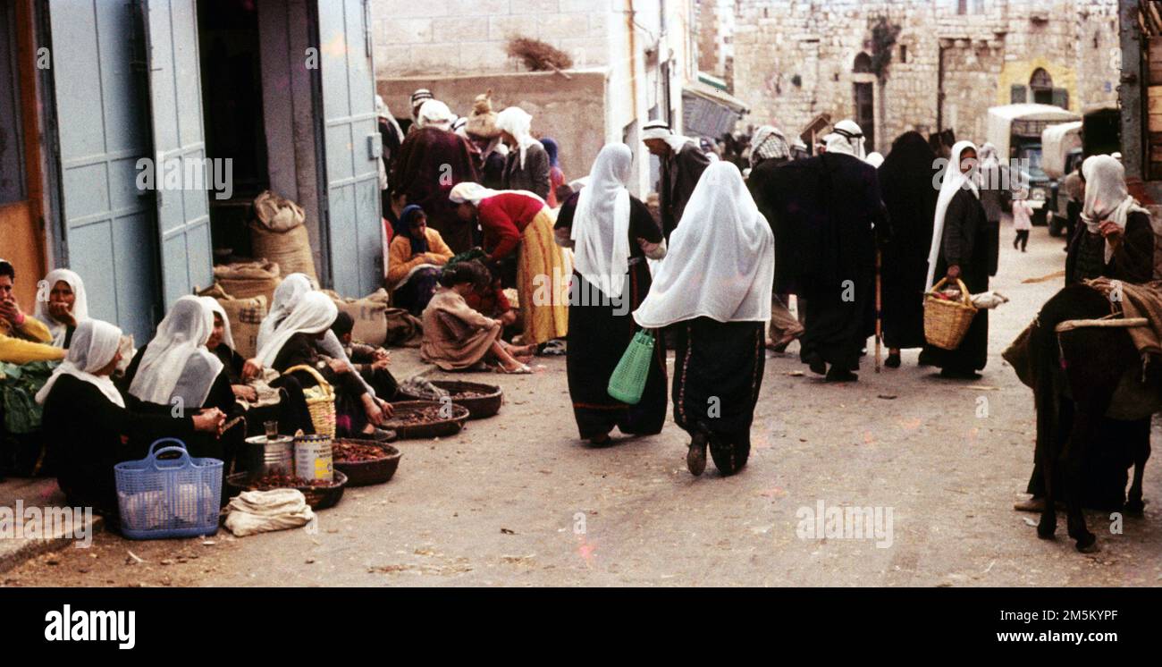 An historical image of the market in Bethlehem, Palestine Stock Photo ...