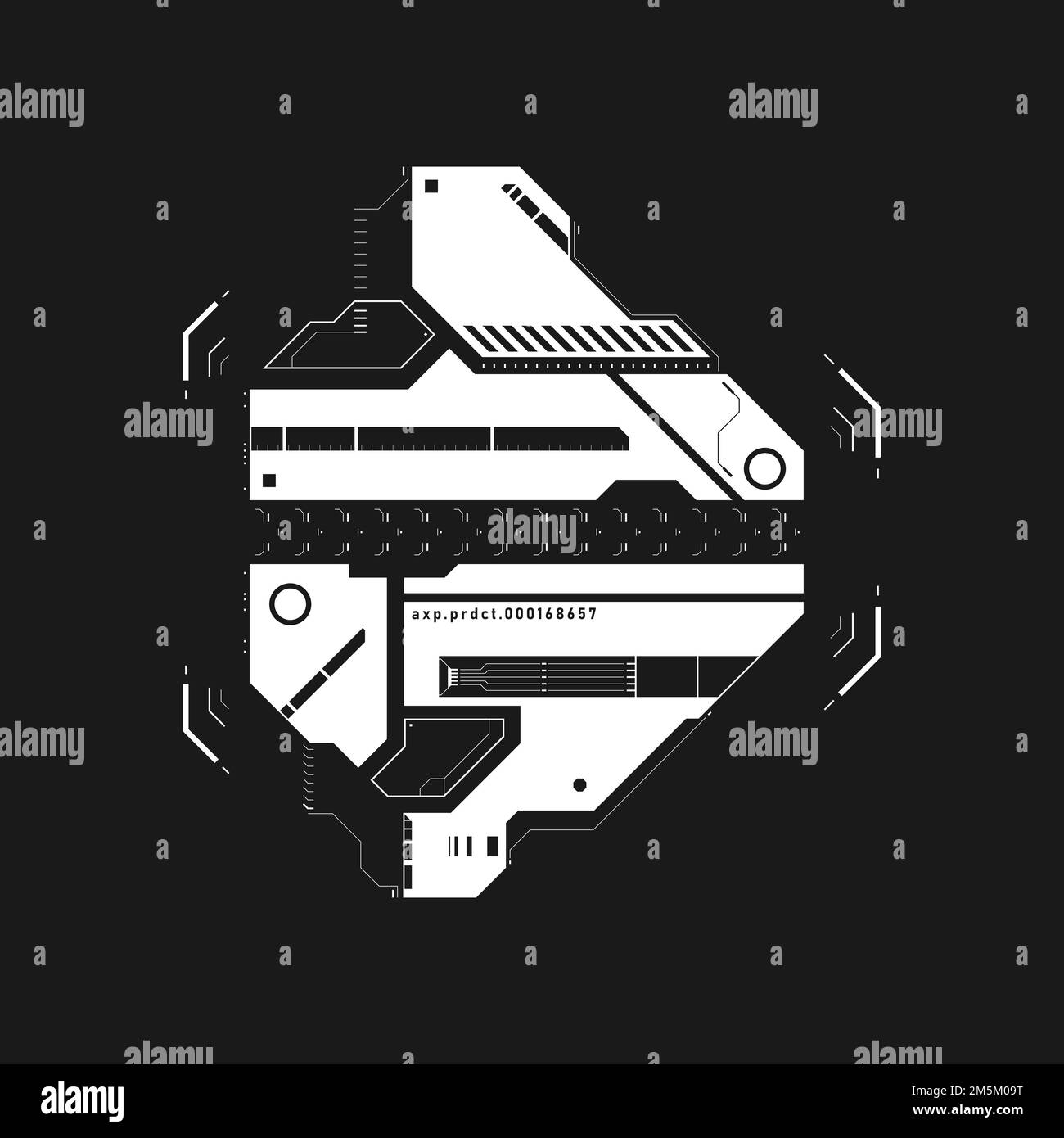 Cyberpunk arrow. Futuristic tech interface element. Cyberpunk pointer ...