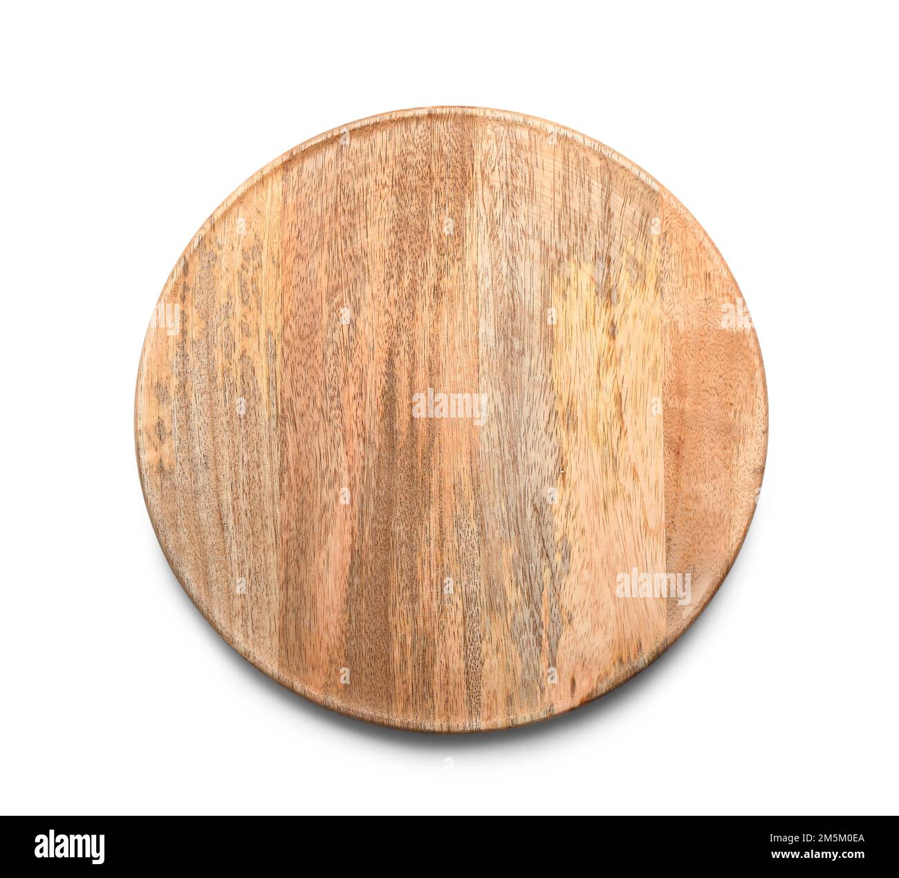 Round wooden board isolated on white background Stock Photo - Alamy