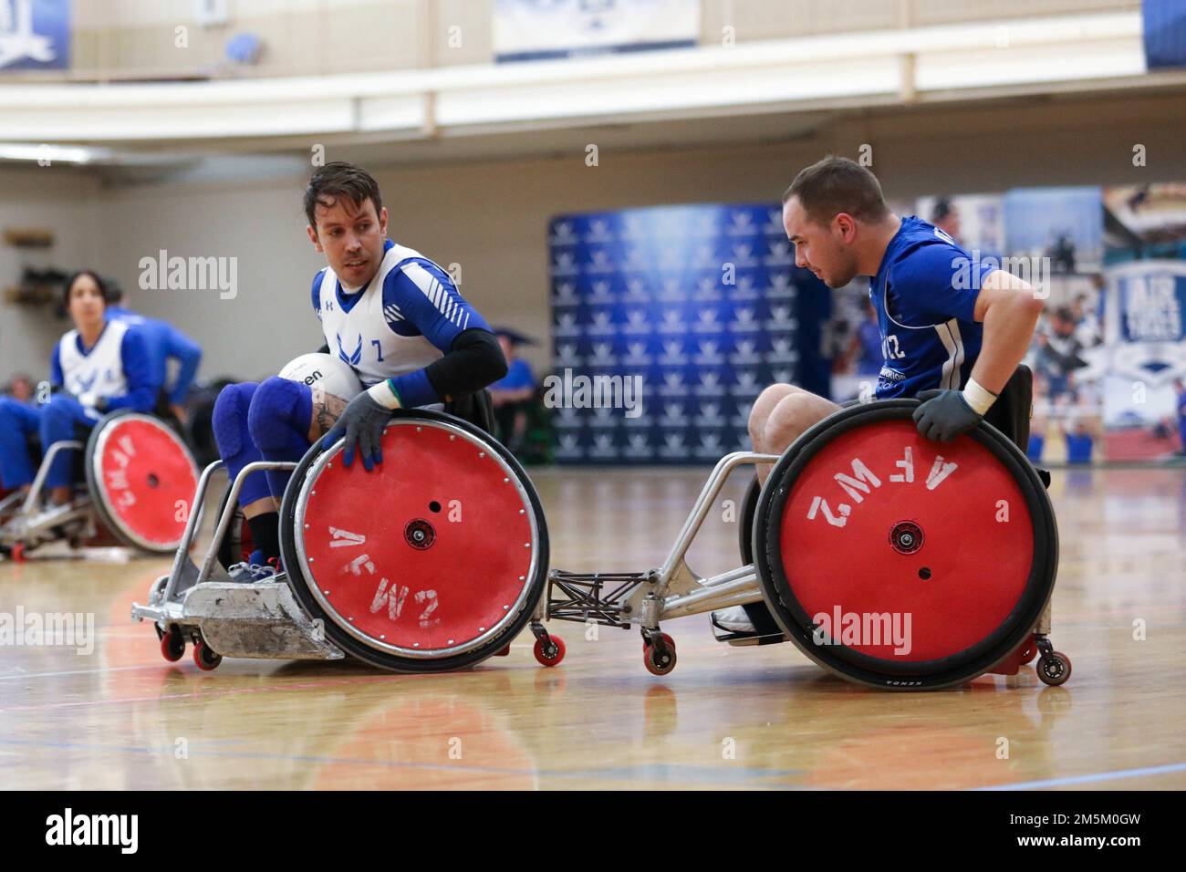 Warriors competed in wheelchair rugby during Air Force Trials at Joint ...