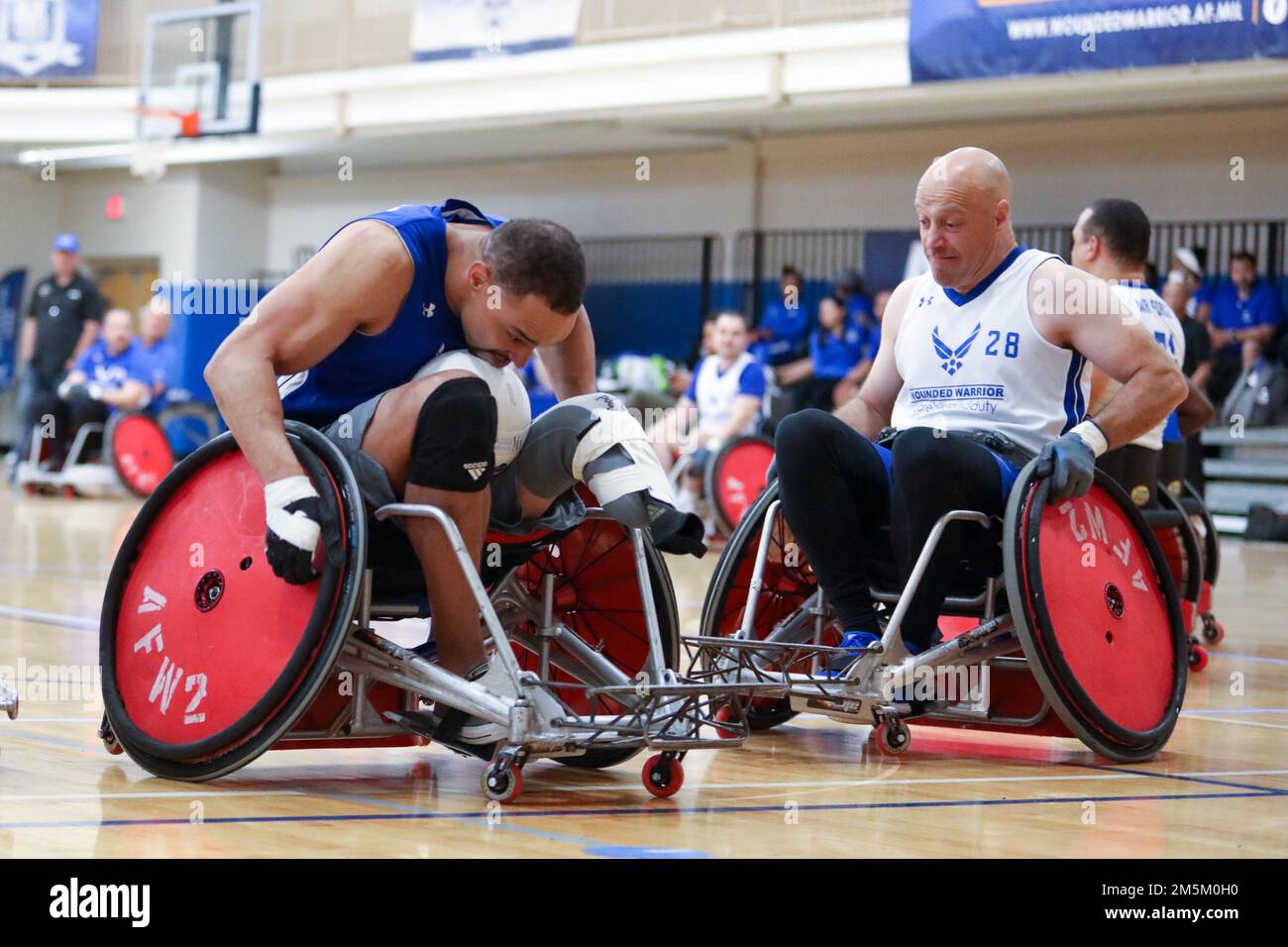 Warriors competed in wheelchair rugby during Air Force Trials at Joint ...