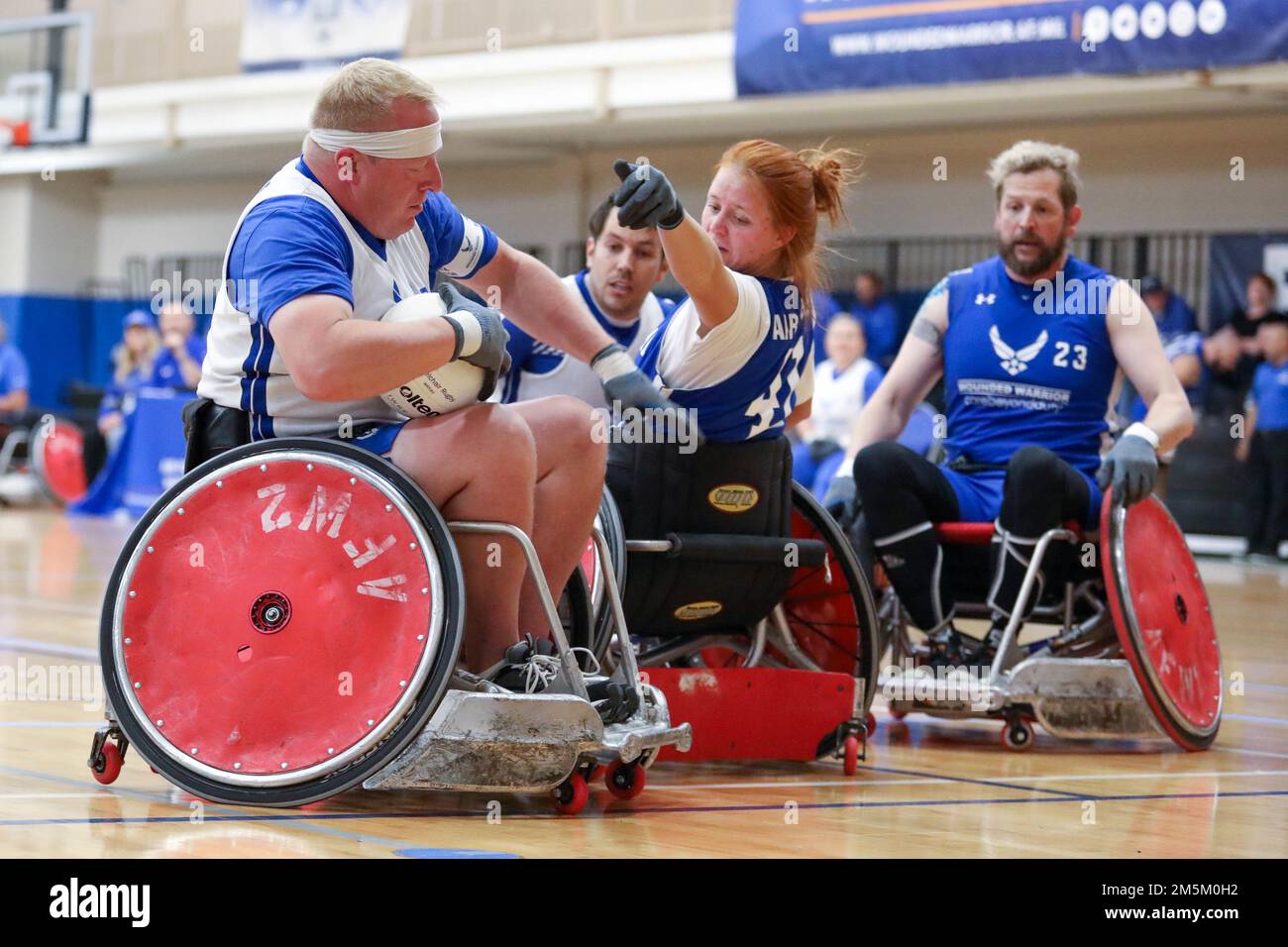 Warriors competed in wheelchair rugby during Air Force Trials at Joint ...