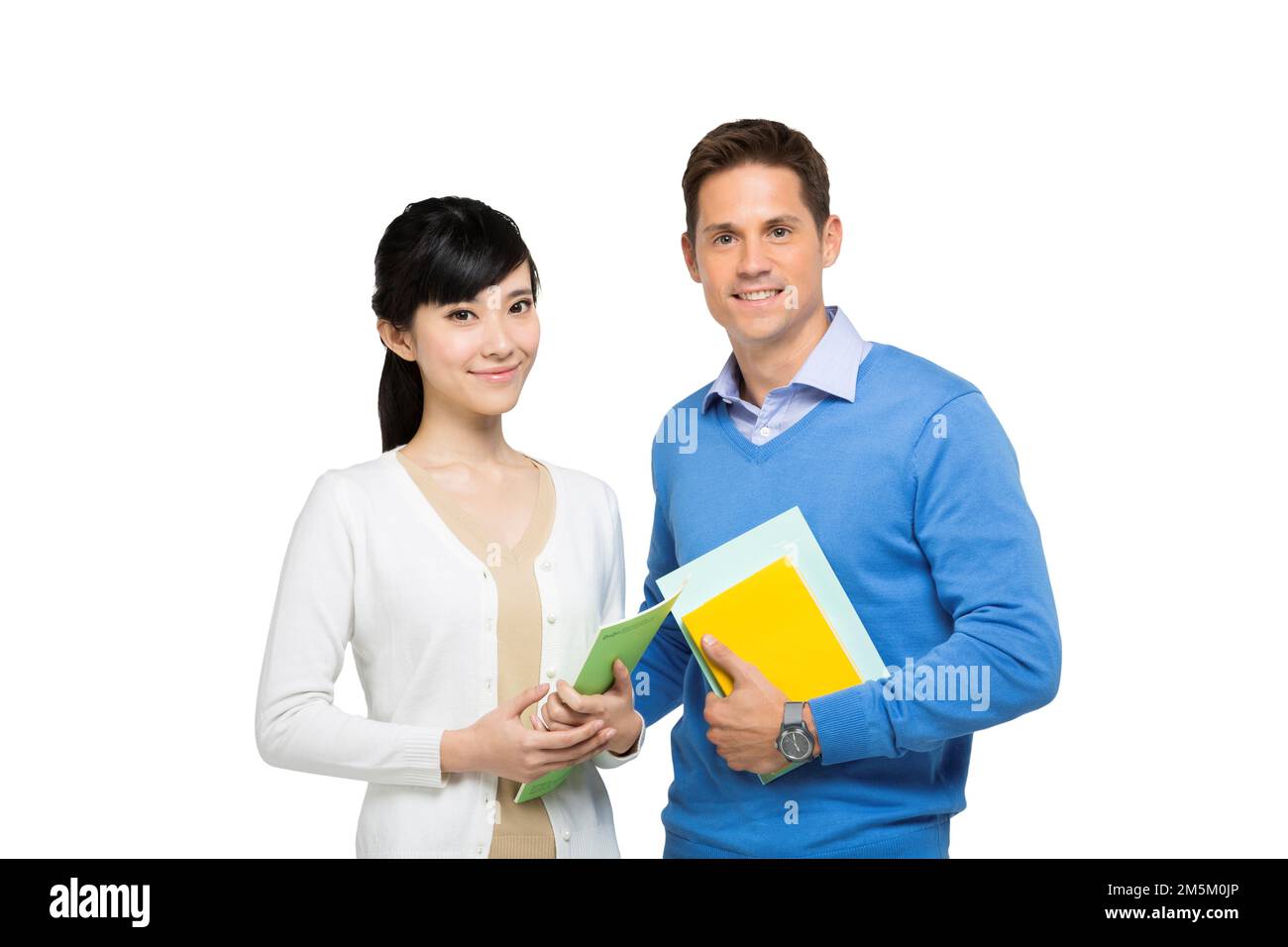 Foreign teachers and young women Stock Photo - Alamy
