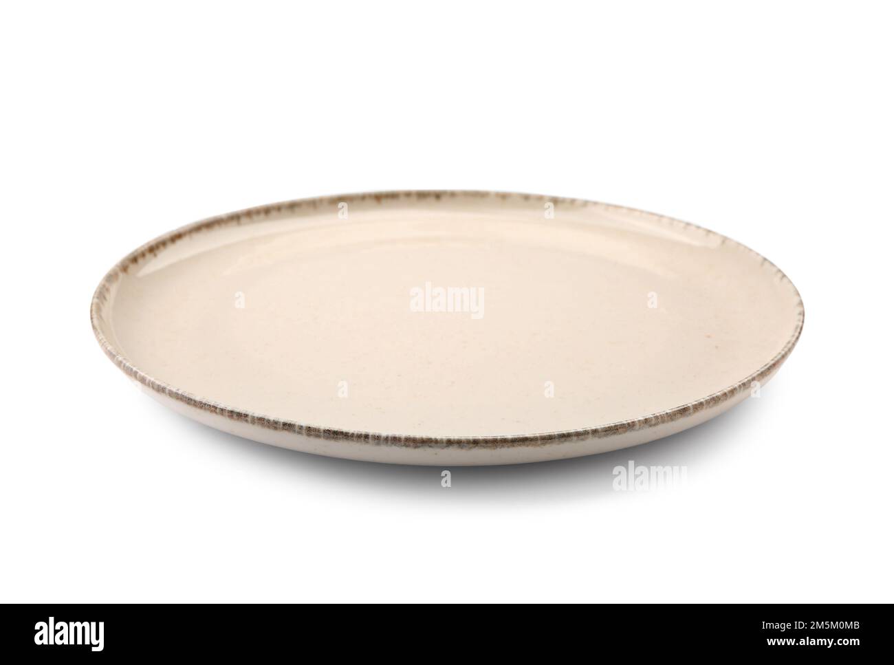Empty plate isolated on white background Stock Photo - Alamy