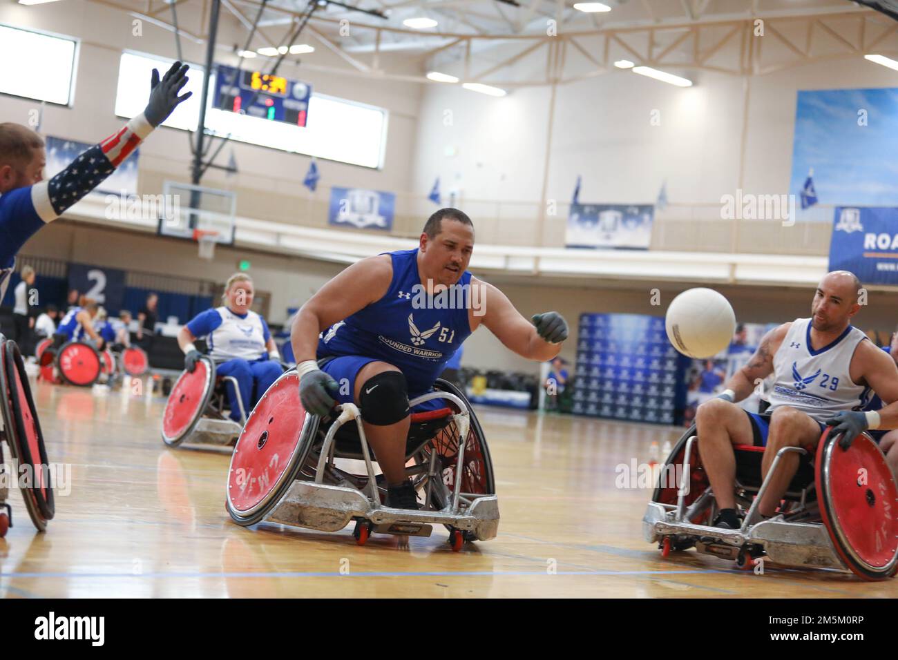 Warriors competed in wheelchair rugby during Air Force Trials at Joint ...