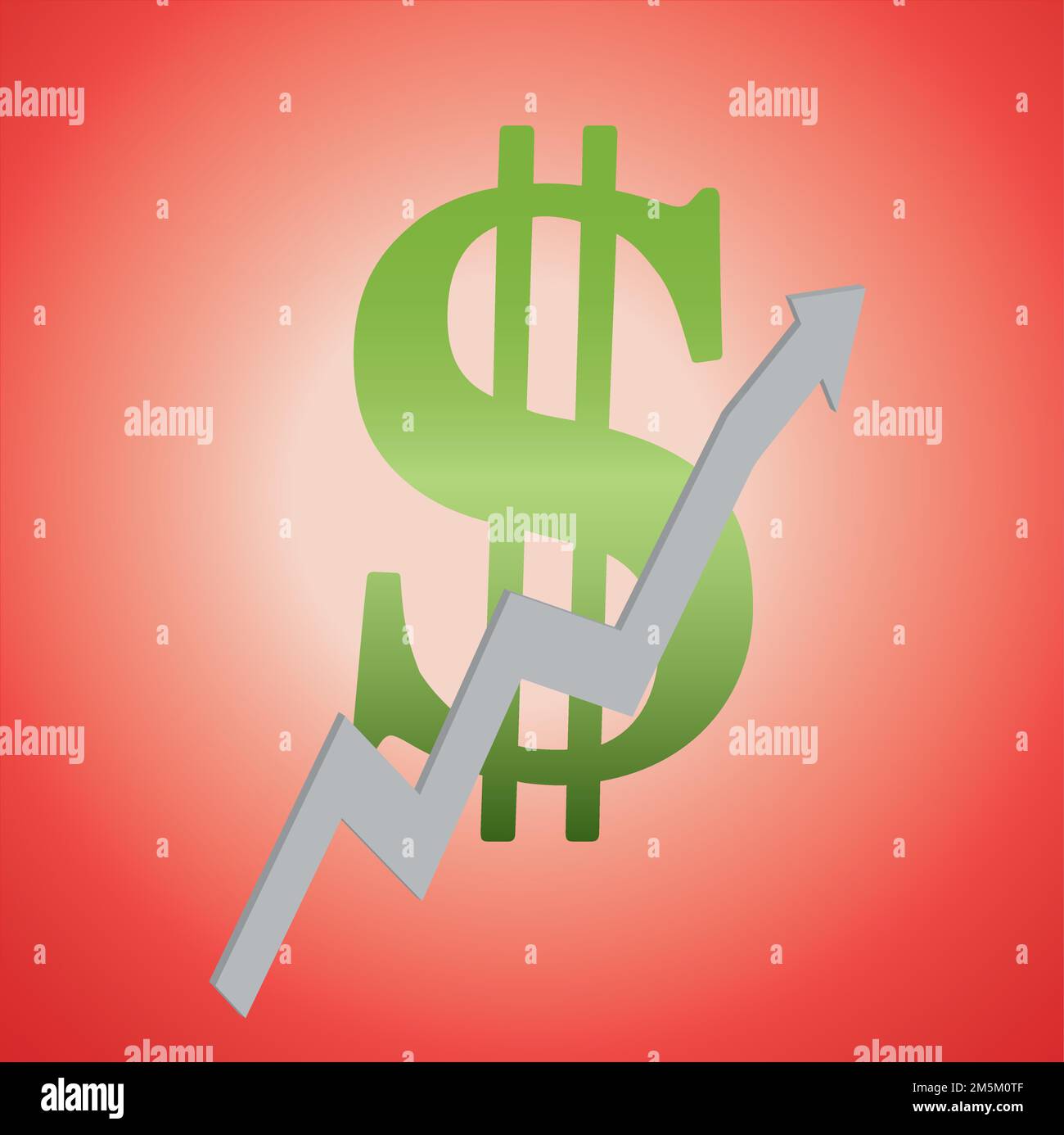 Green arrow pointing up as symbol for profit hi-res stock photography ...