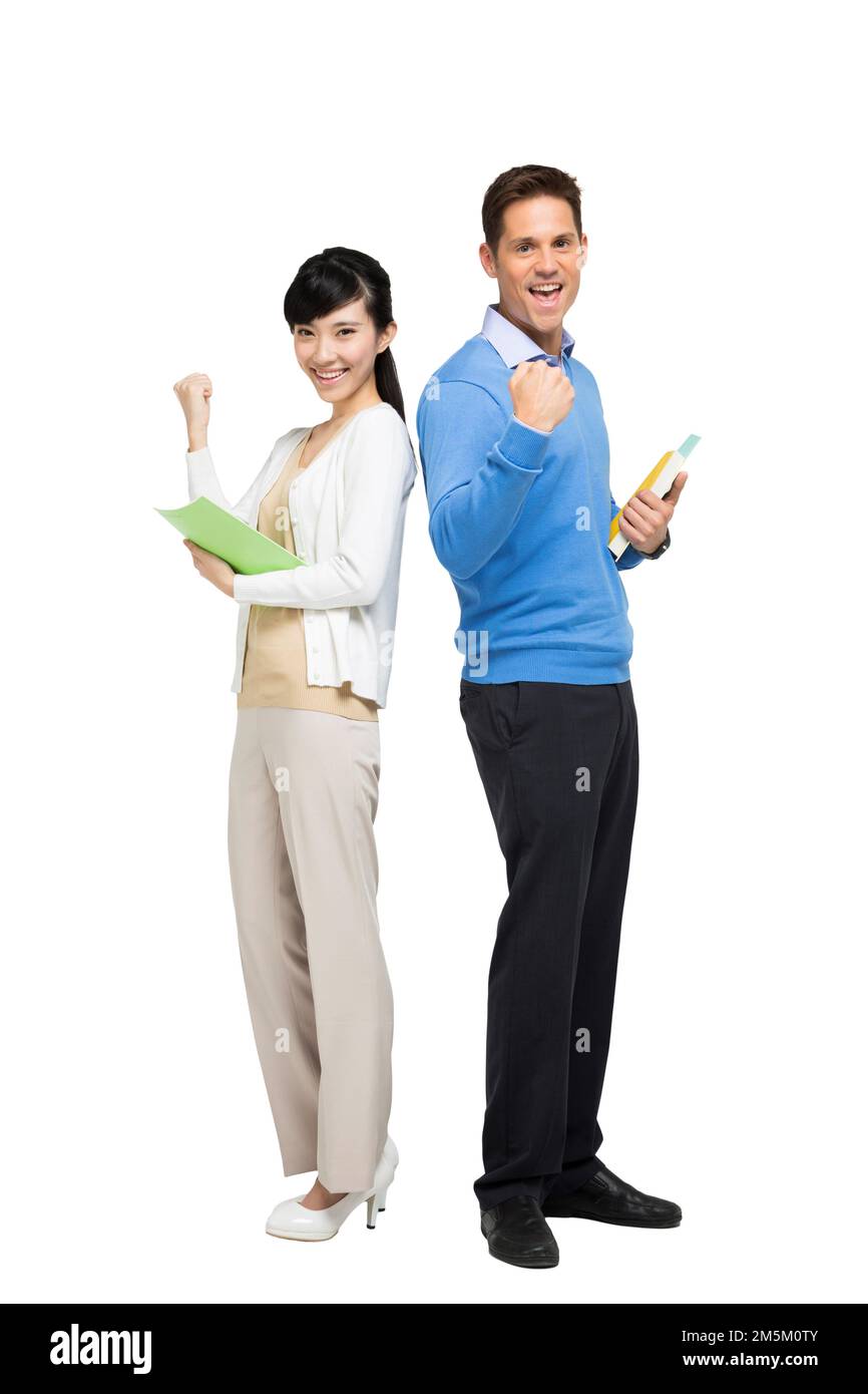 Foreign teachers and young women Stock Photo - Alamy