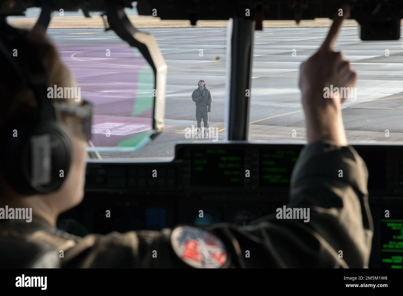 U.S. Marine Corps Sgt. Gabriel Pletz, a loadmaster with Marine Aerial ...