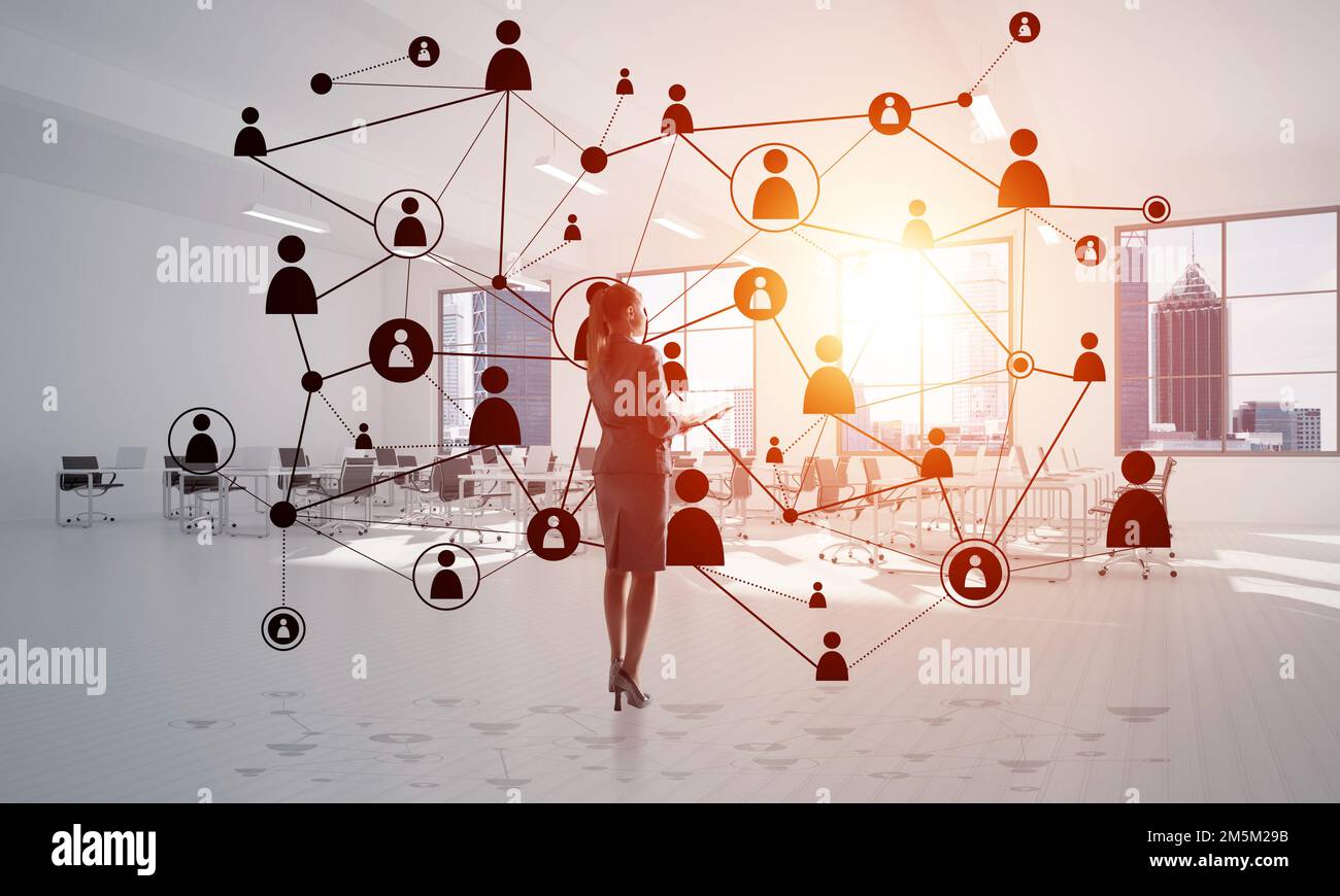 Networking and social communication concept as effective point for ...