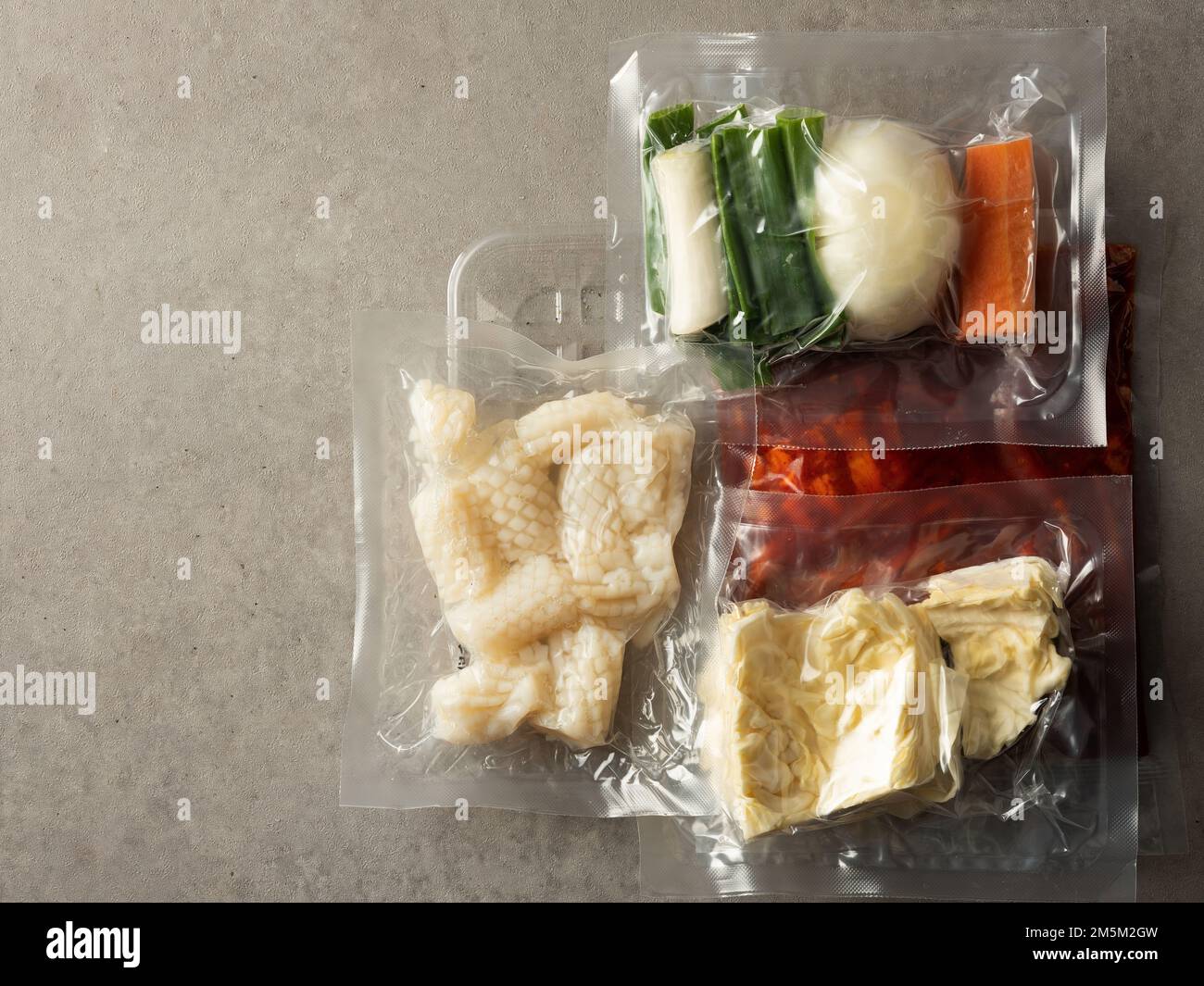 Packaged Meal Kit, Packaged Food Ingredients Stock Photo - Alamy