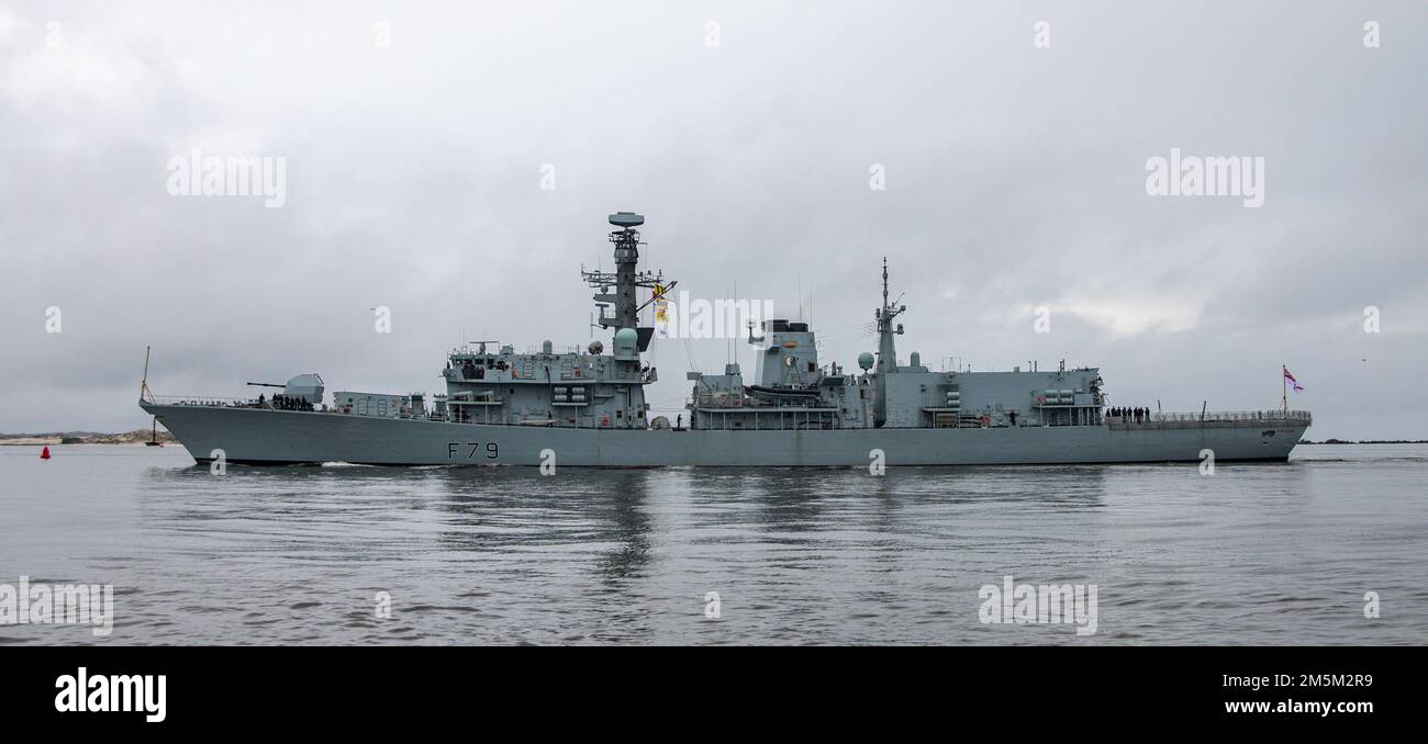 NAVAL STATION MAYPORT, Fla. - (Mar. 24th, 2022) – The Royal Navy frigate HMS Portland (F79 ...