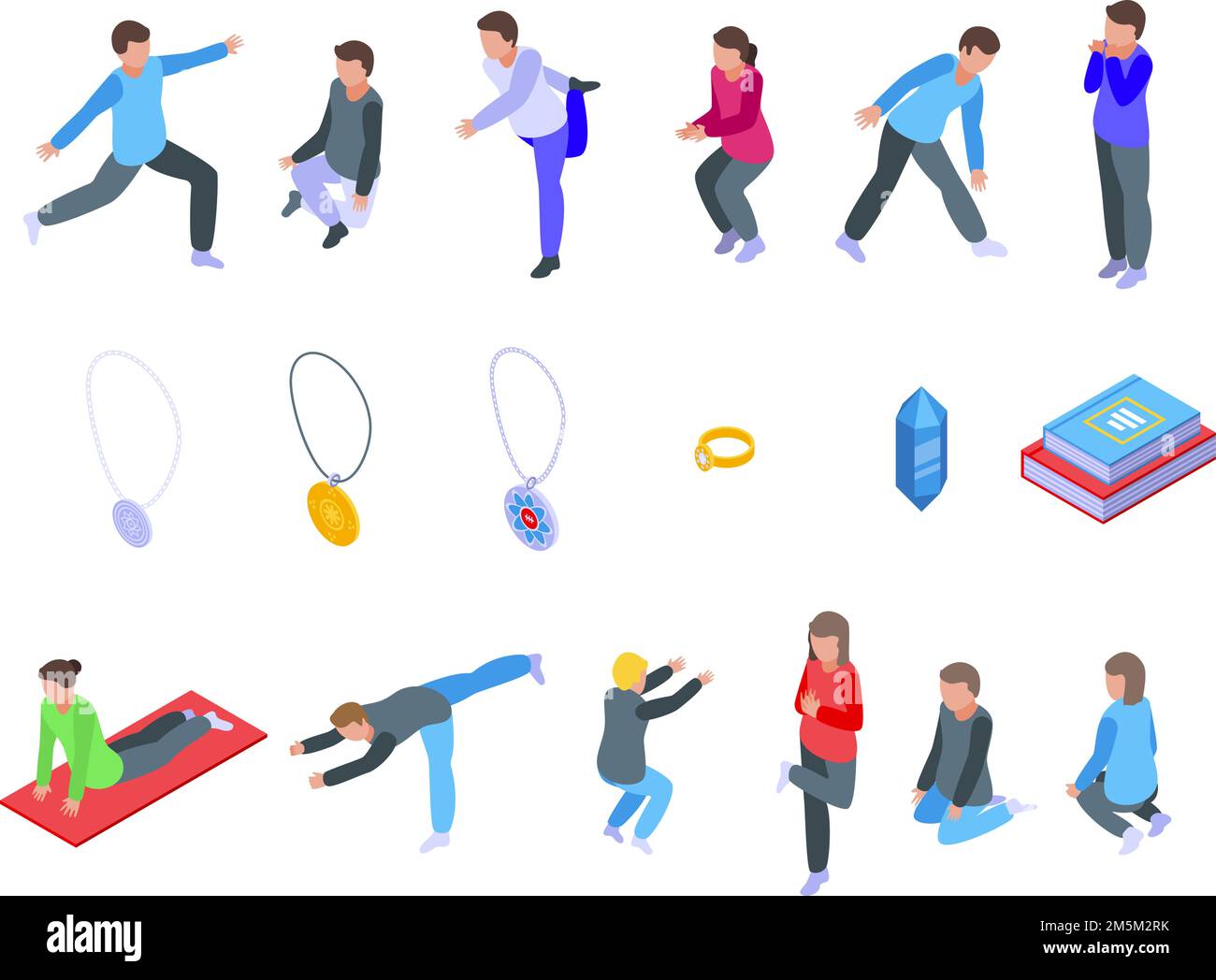 Spiritual practices icons set. Isometric set of Spiritual practices ...