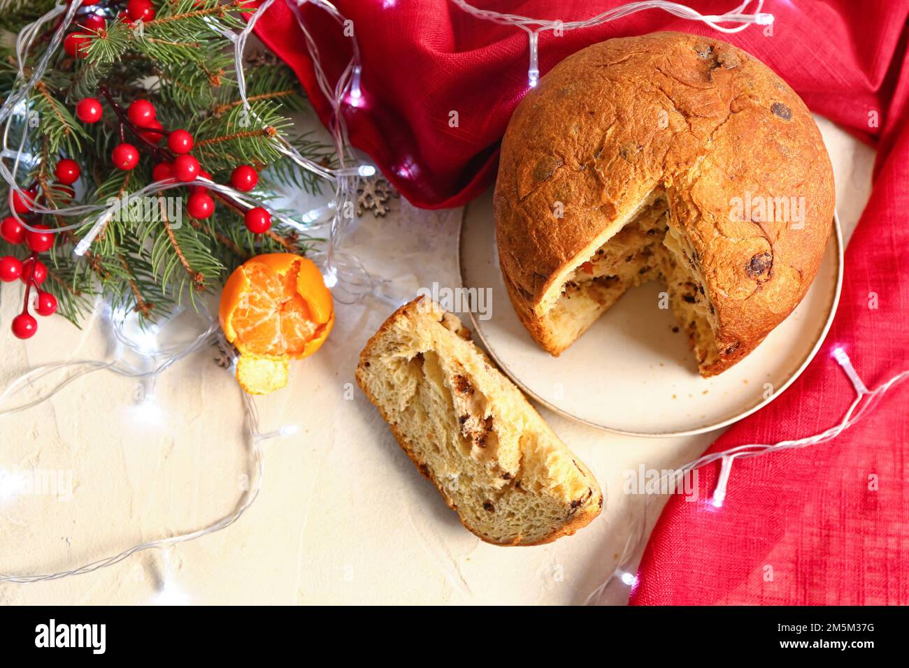Homemade panettone on light hi-res stock photography and images - Alamy
