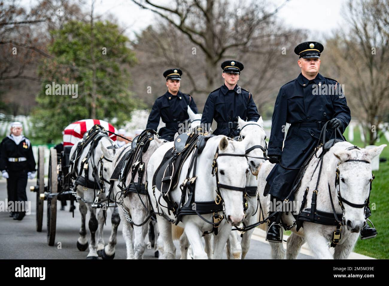 The 3d U.S. Infantry Regiment (the Old Guard) Caisson Platoon supports ...