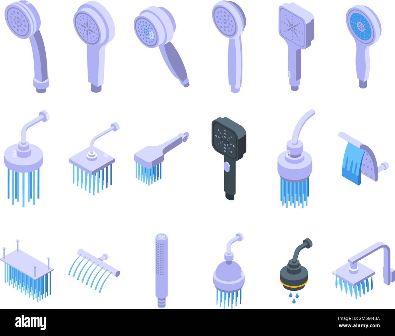 Shower running steam Stock Vector Images - Alamy
