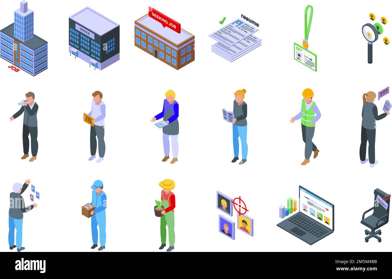 Job seeking vector vectors hi-res stock photography and images - Alamy