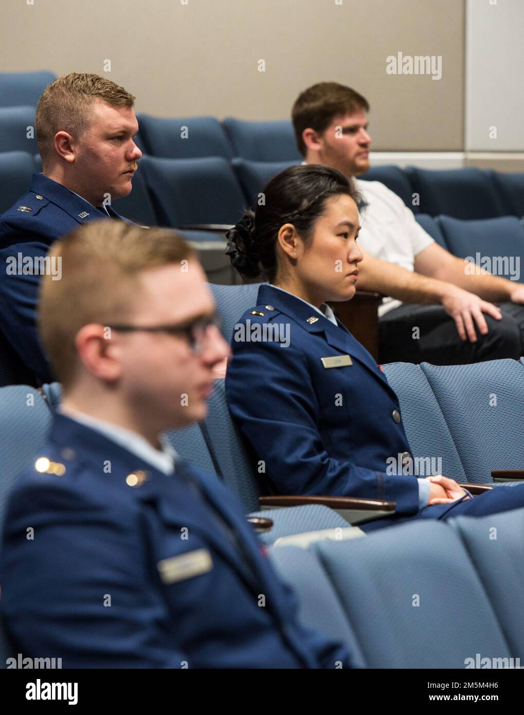 Air Force Institute of Technology students attend an awards ceremony ...