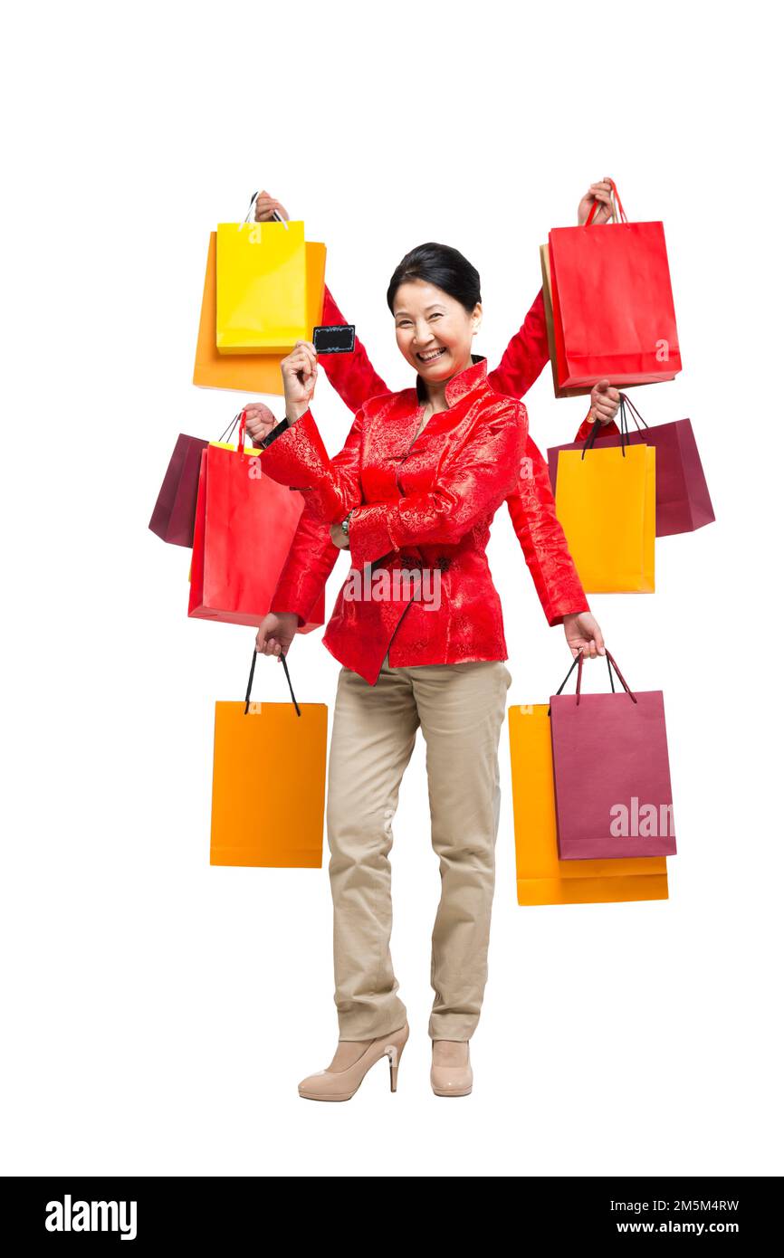 Take the Chinese New Year ms tang suit shopping Stock Photo - Alamy
