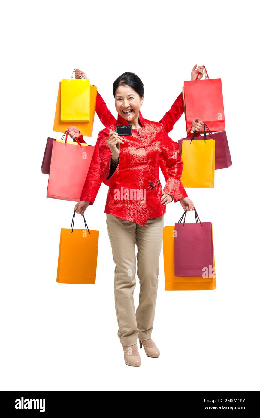 Take the Chinese New Year ms tang suit shopping Stock Photo - Alamy
