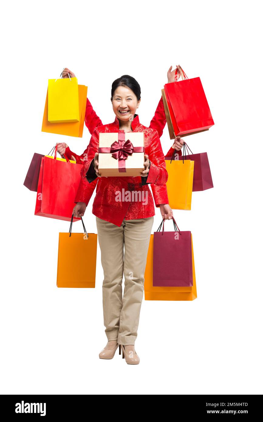 Take the Chinese New Year ms tang suit shopping Stock Photo - Alamy