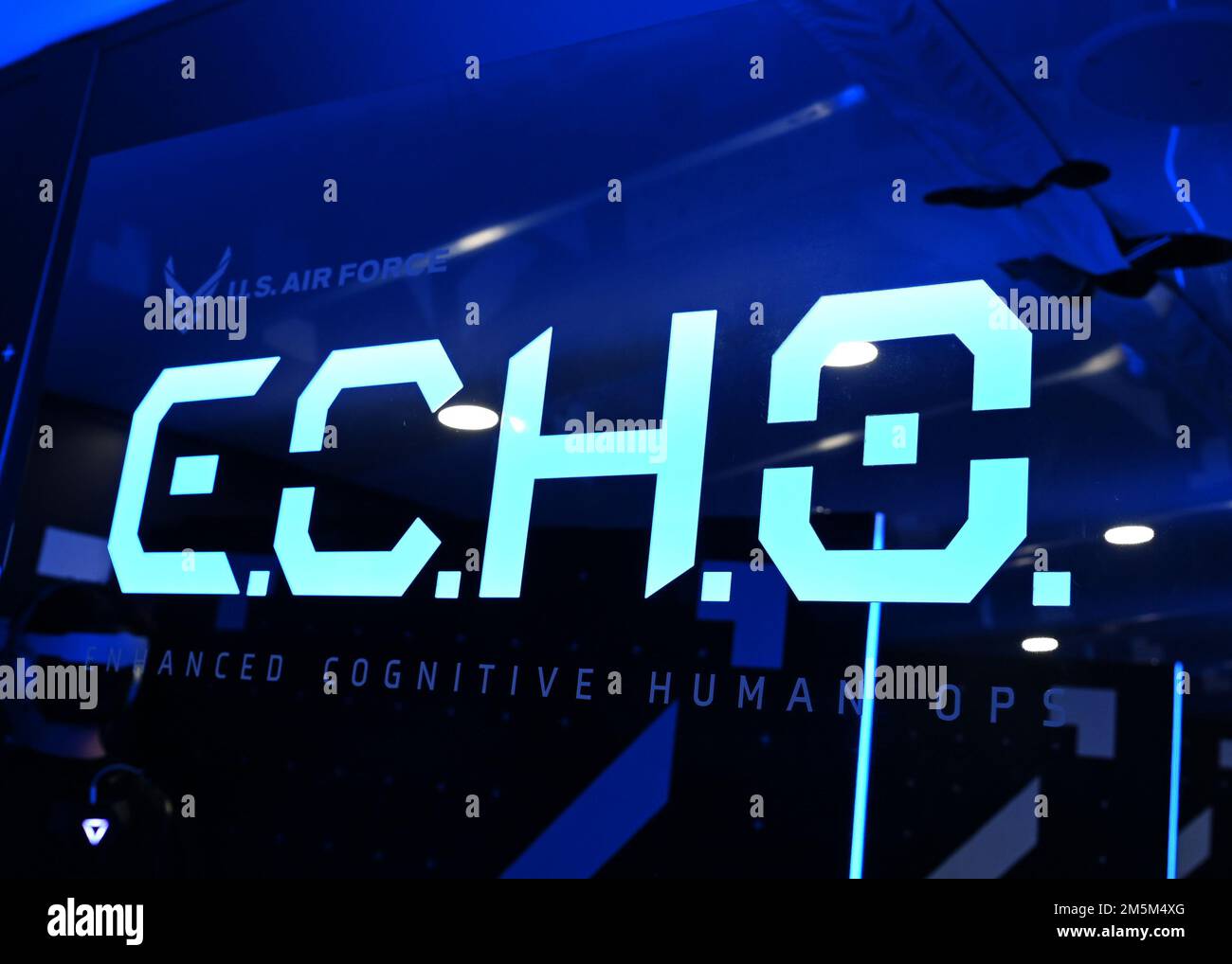 The ECHO (Enhanced Cognitive Human Ops) sign is on display at the FIRST ...