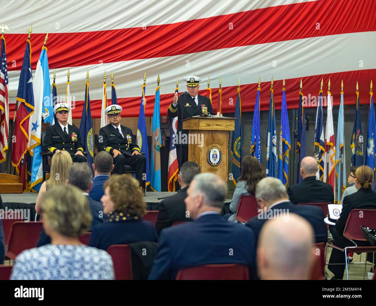 220324-N-BK917-1118 VIRGINIA BEACH, Va. (March 24, 2022) -- Capt. Charles Hampton, commanding ...