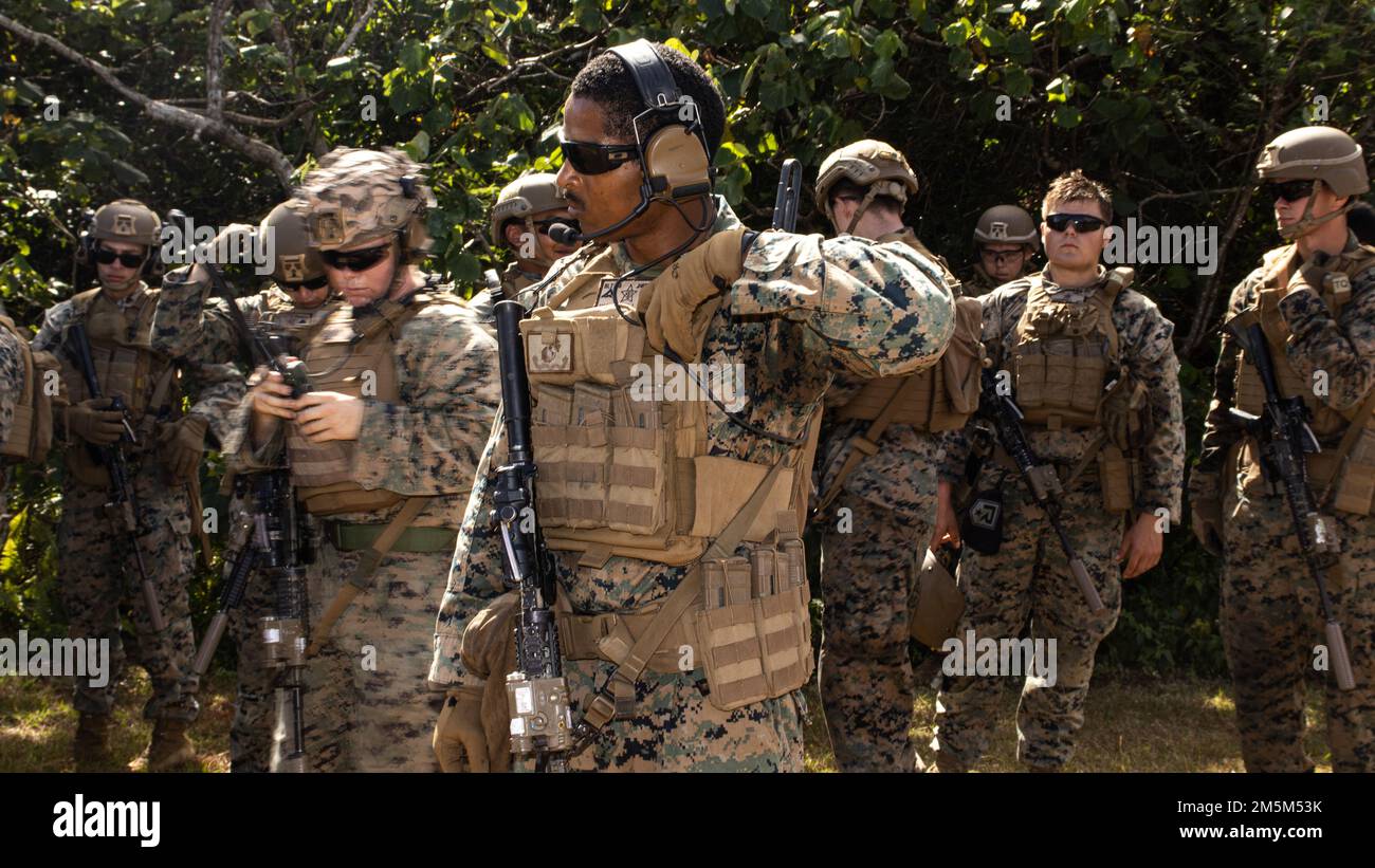 U.S. Marine Corps Lance Cpl. Jamar Harrington, a mortarman with ...