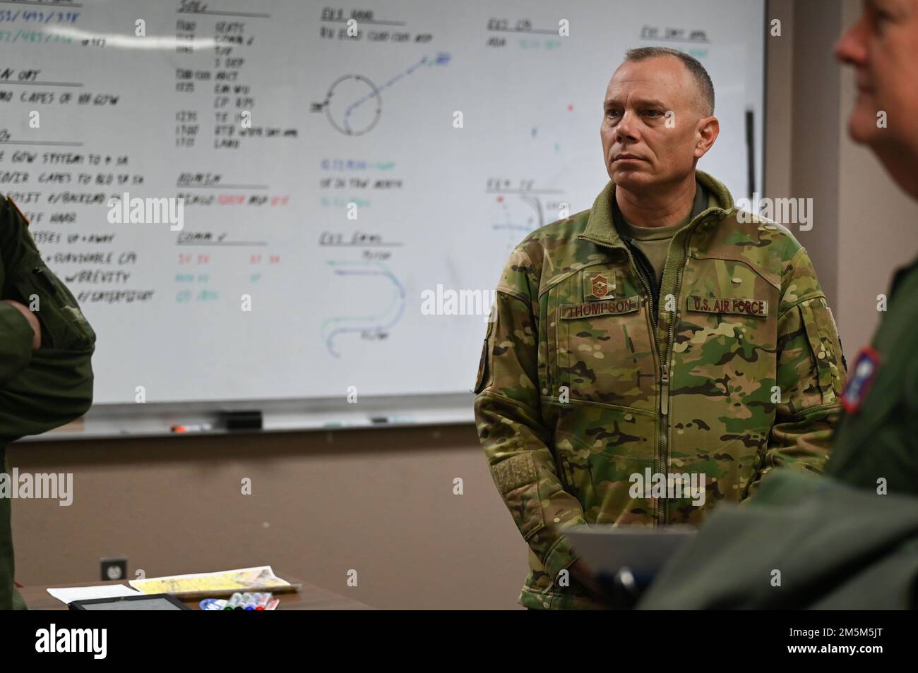 U.S. Air Force Chief Master Sgt. Erik Thompson, command chief of Air ...