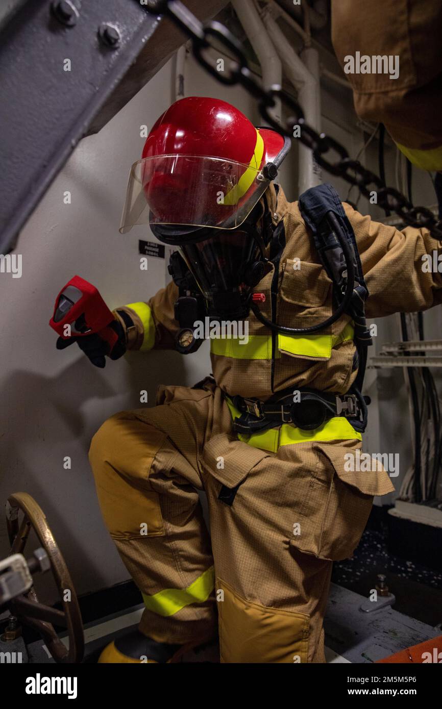 NORWEGIAN SEA (March 24, 2022) Hull Technician Fireman Nickolas Epps ...