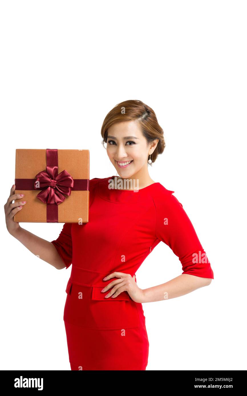 Woman with a box hi-res stock photography and images - Alamy