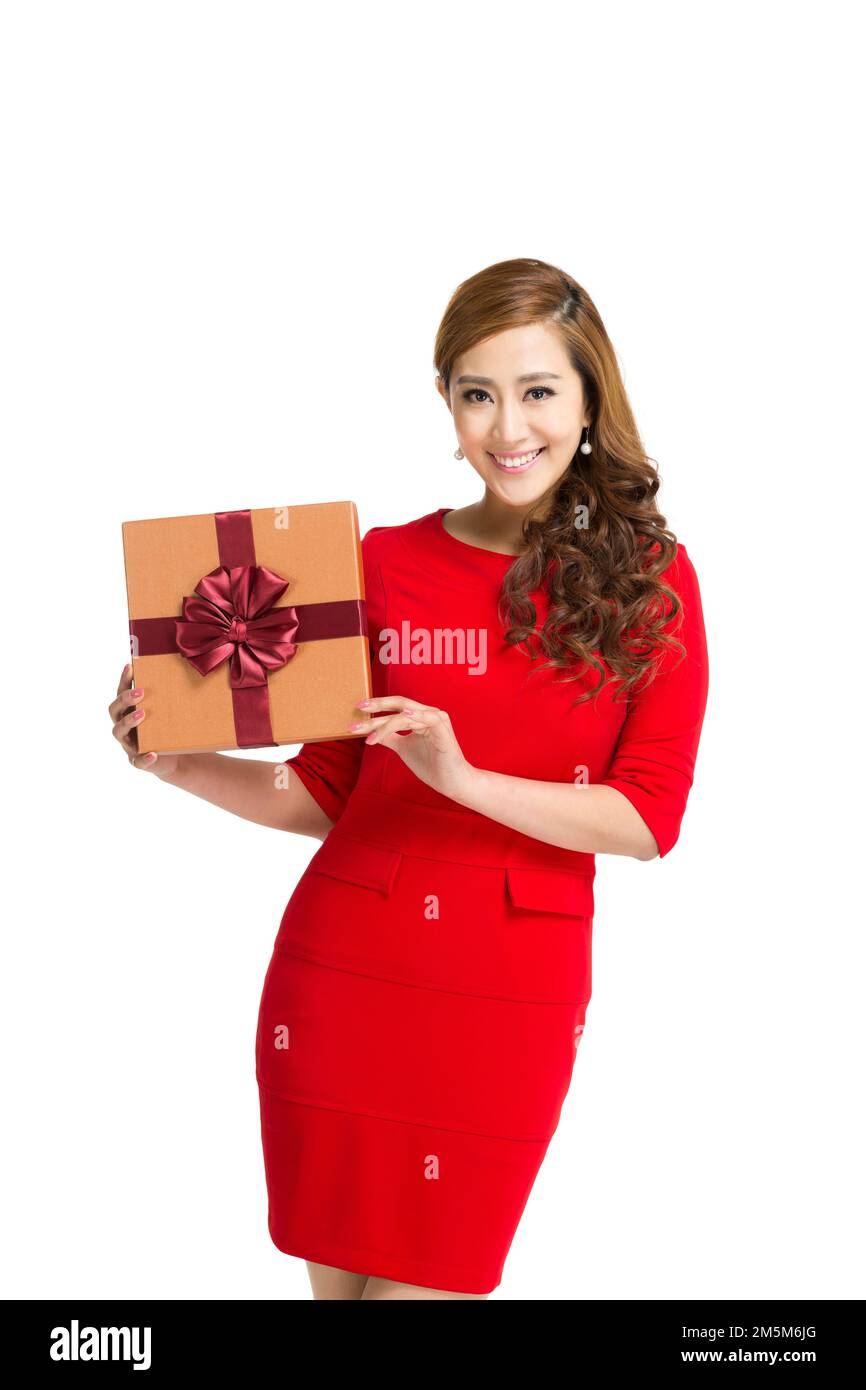 Woman with a box hi-res stock photography and images - Alamy