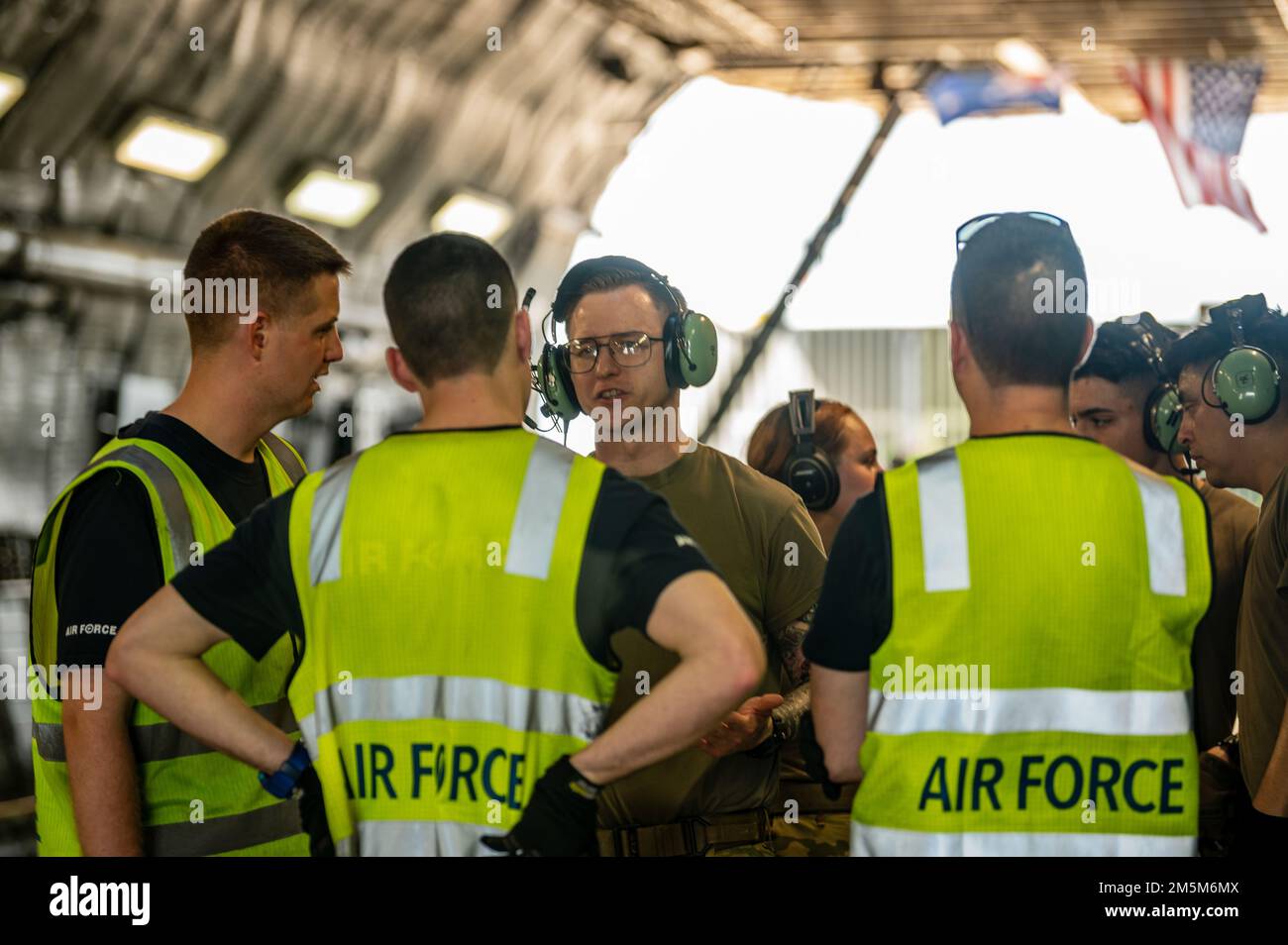 .S Air Force Staff Sgt. Tyler Proux, 22nd Airlift squadron loadmaster ...