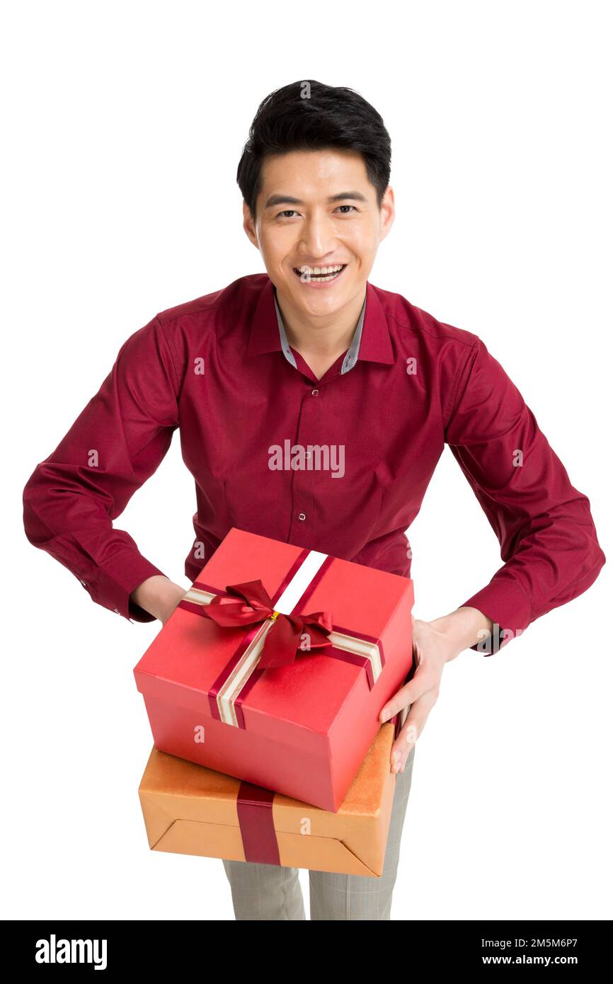 Man holding a box hi-res stock photography and images - Alamy