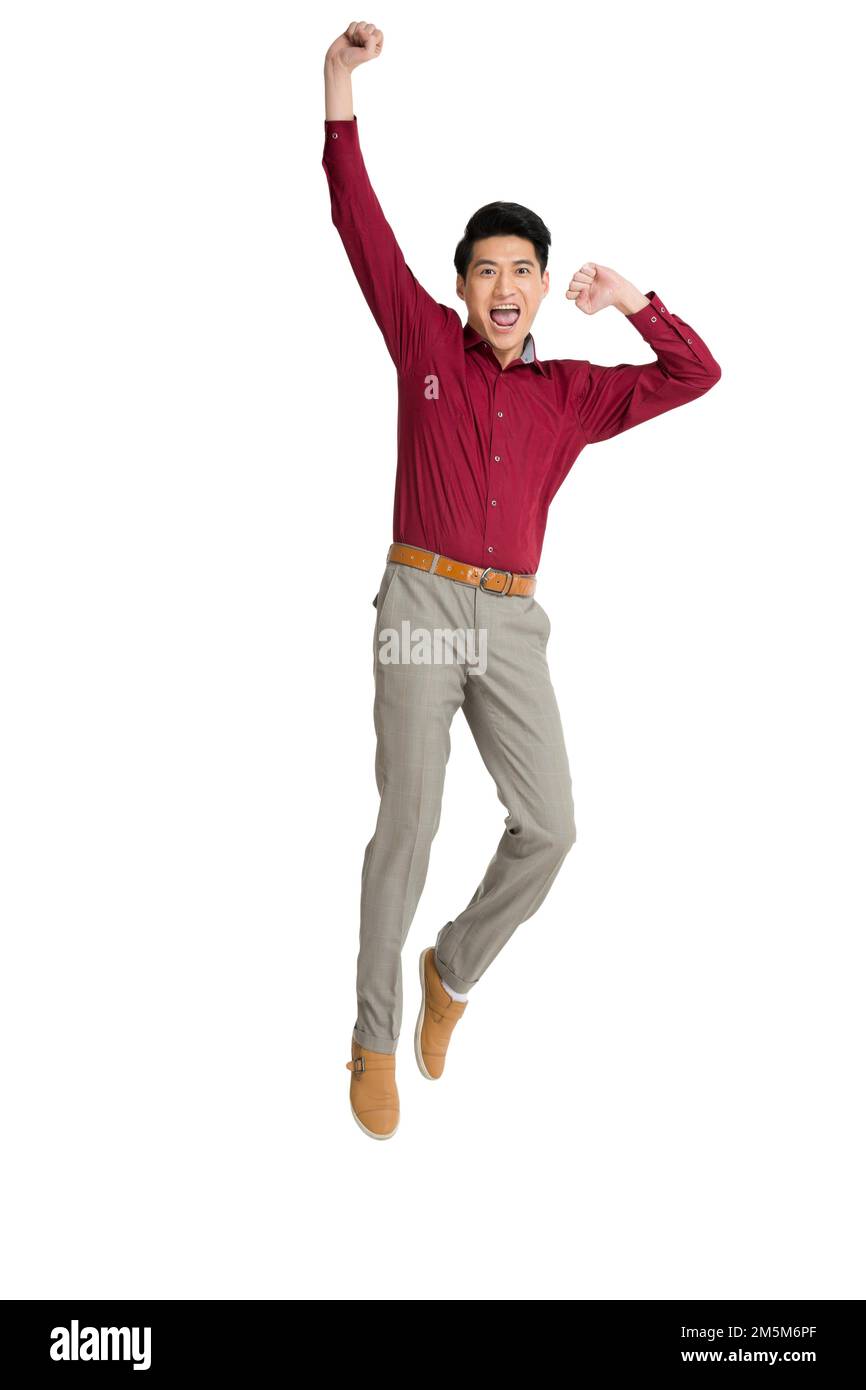 Young guys jumping Stock Photo - Alamy